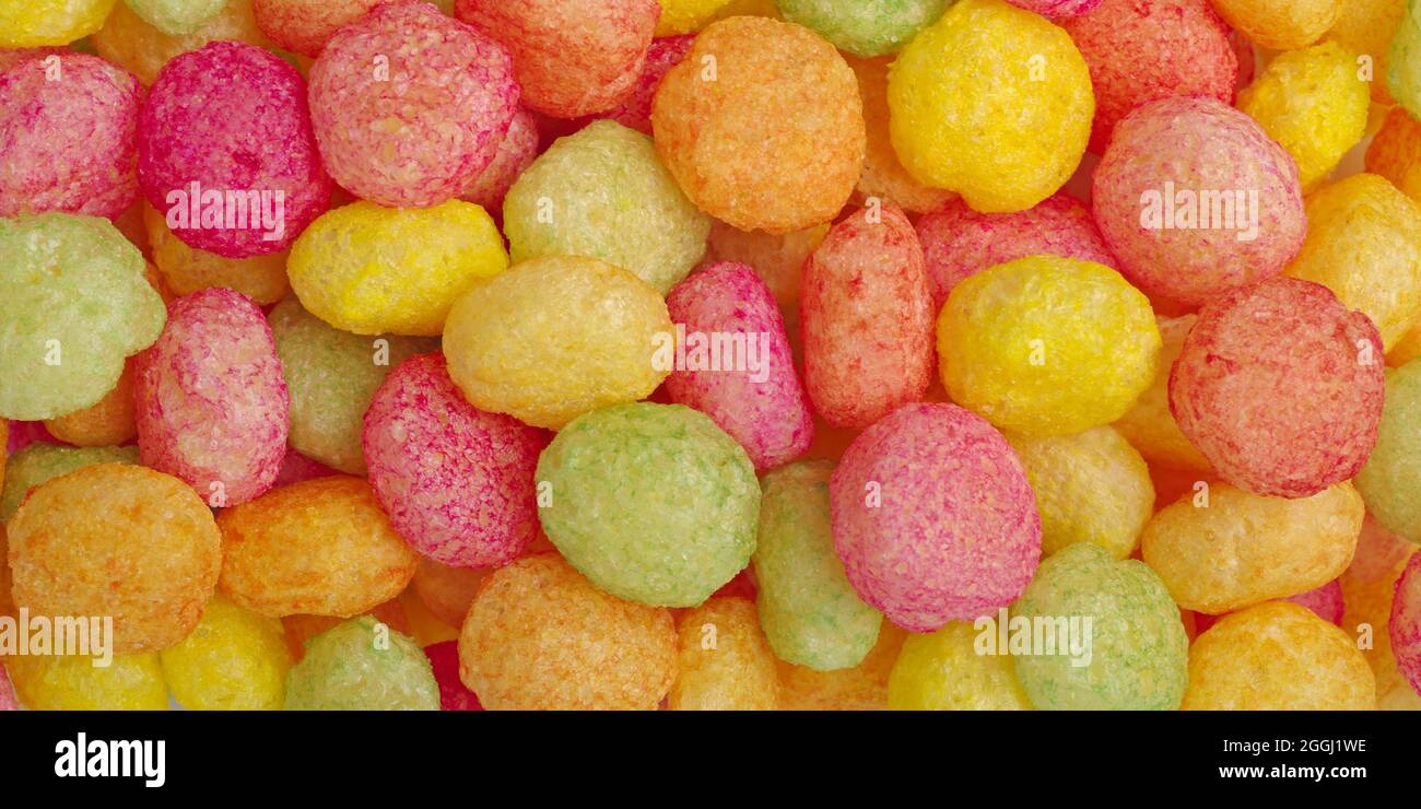 Puffed rice. Panoramic background texture Stock Photo - Alamy