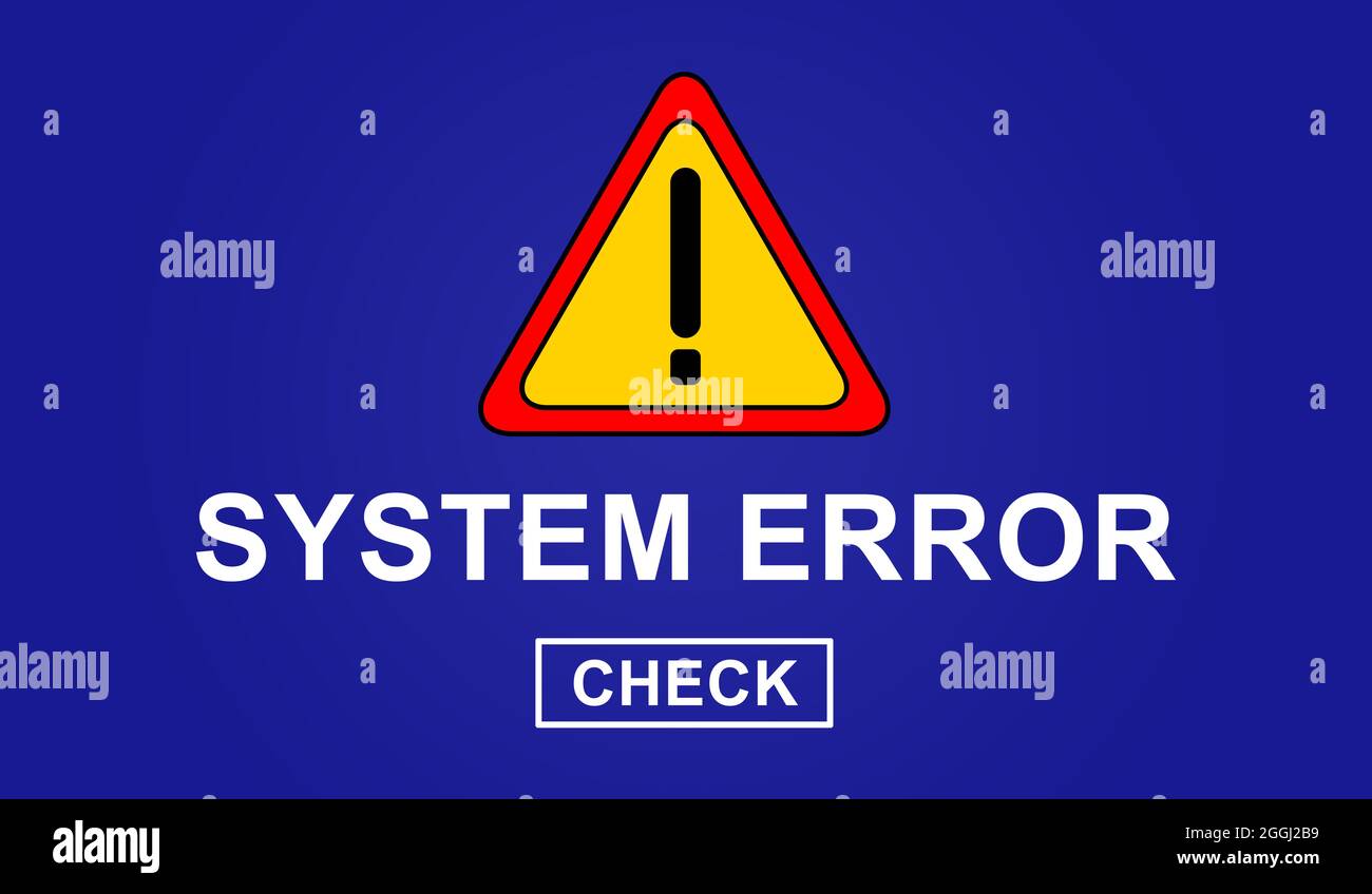 Illustration of a system error concept Stock Photo - Alamy