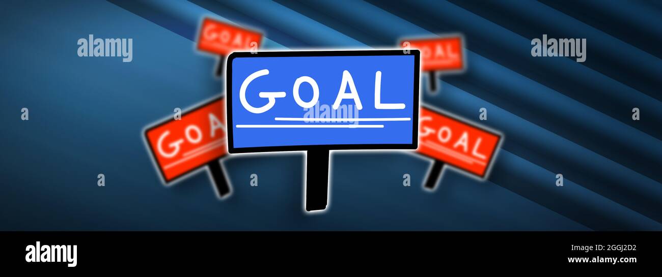 Illustration of a goal concept Stock Photo - Alamy