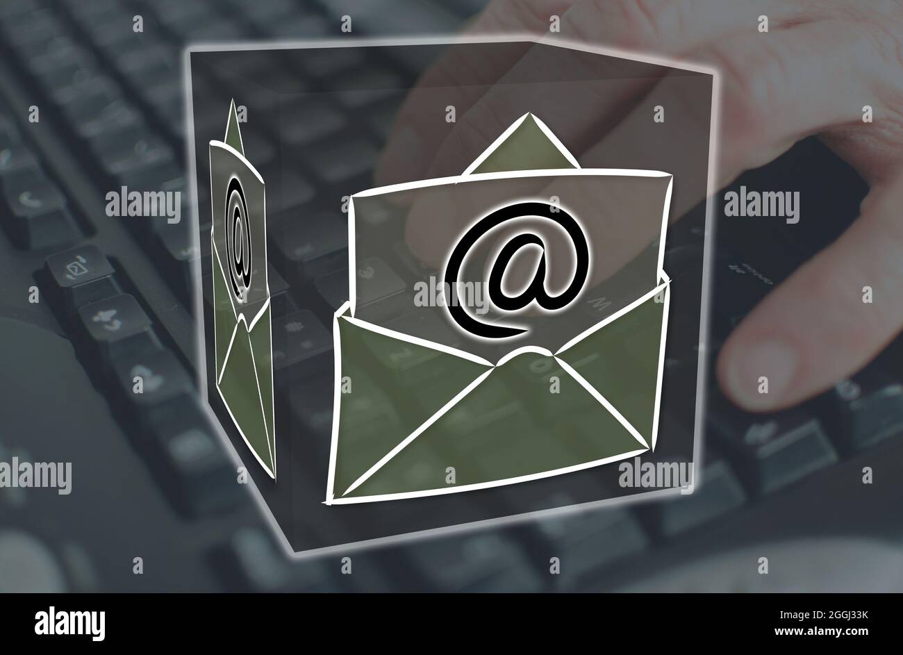 Email concept illustrated by a picture on background Stock Photo - Alamy