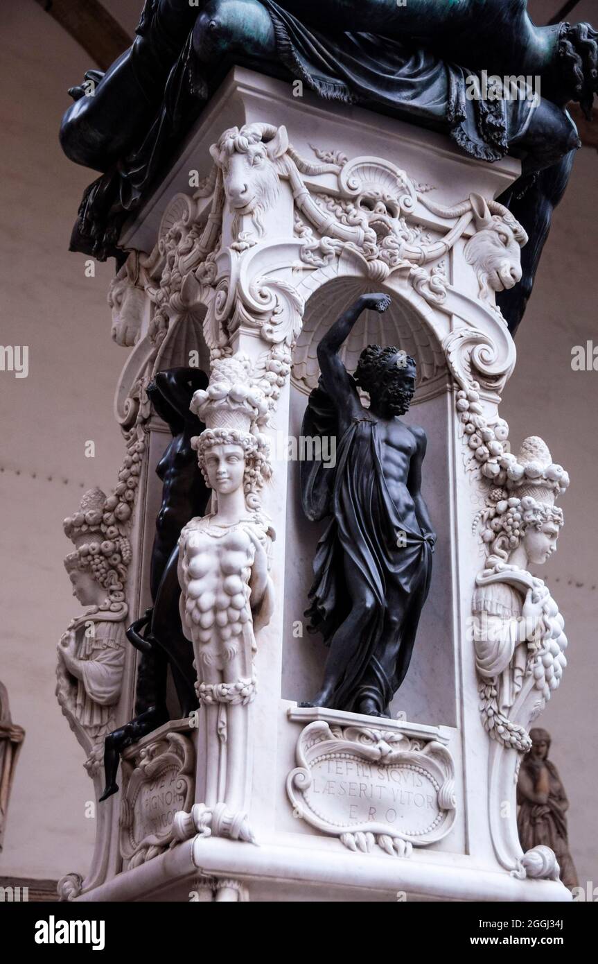 The base of Cellini's Perseus with the head of Medusa is an elaborate ...