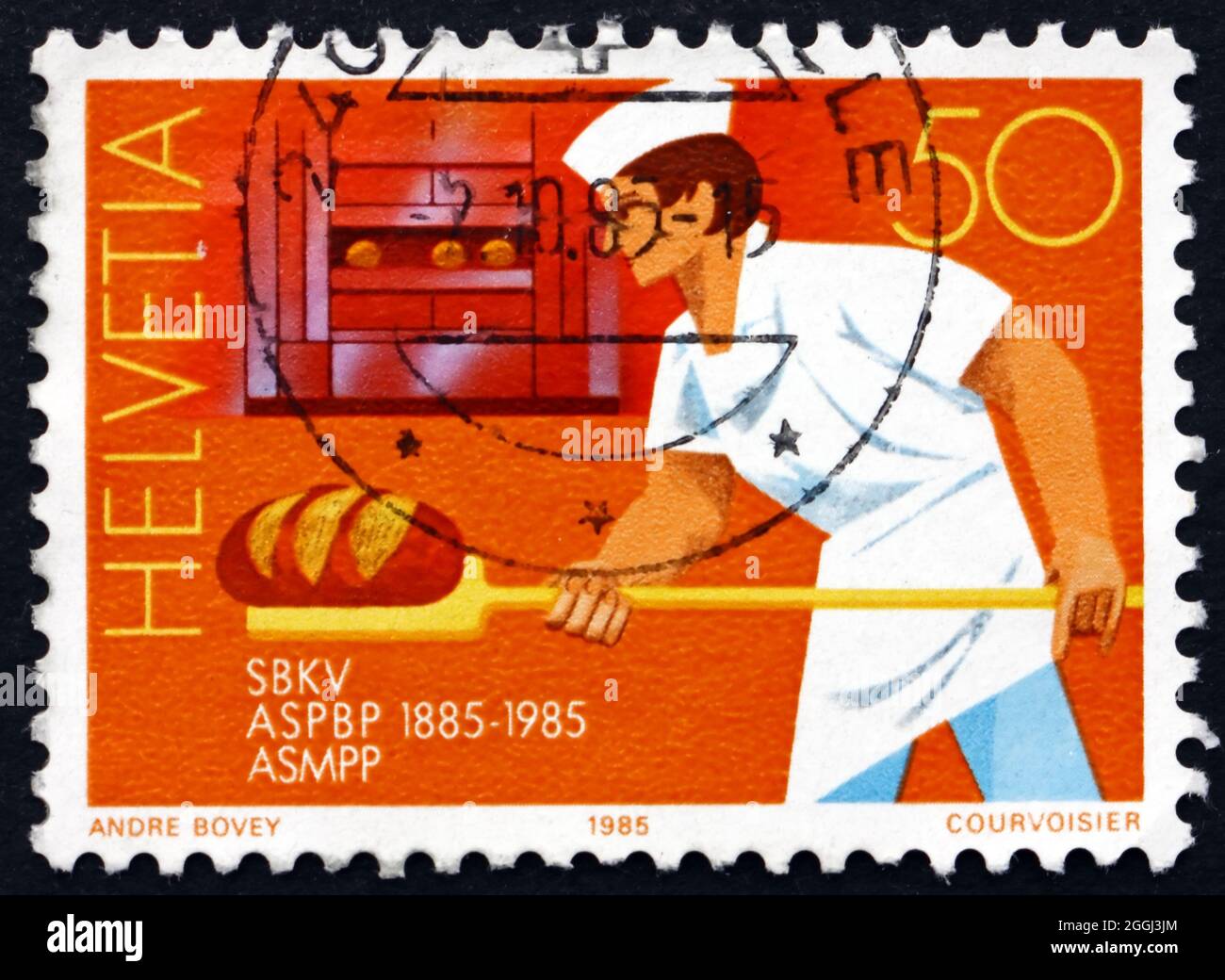 SWITZERLAND - CIRCA 1985: a stamp printed in the Switzerland shows ...