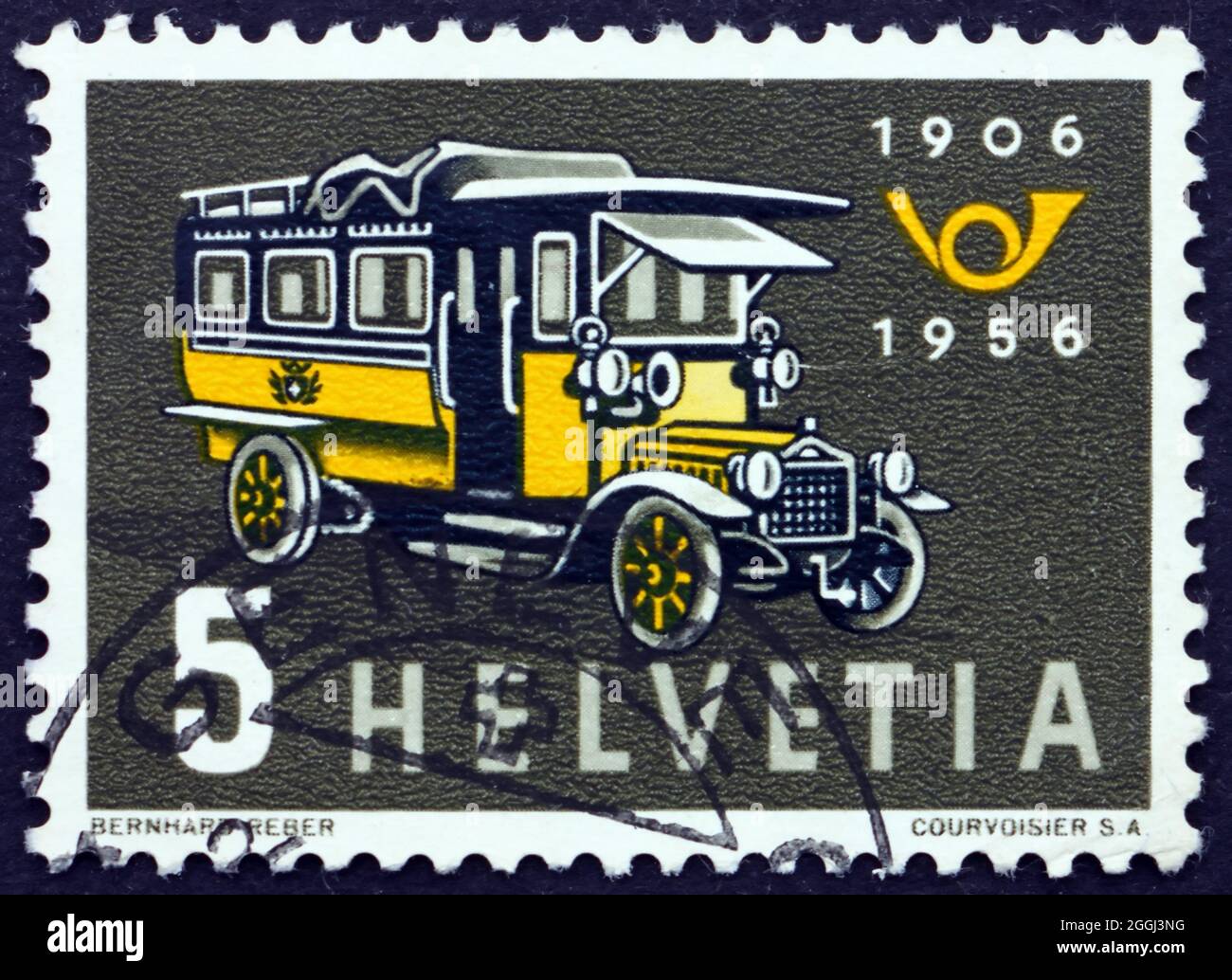 SWITZERLAND - CIRCA 1956: a stamp printed in the Switzerland shows ...