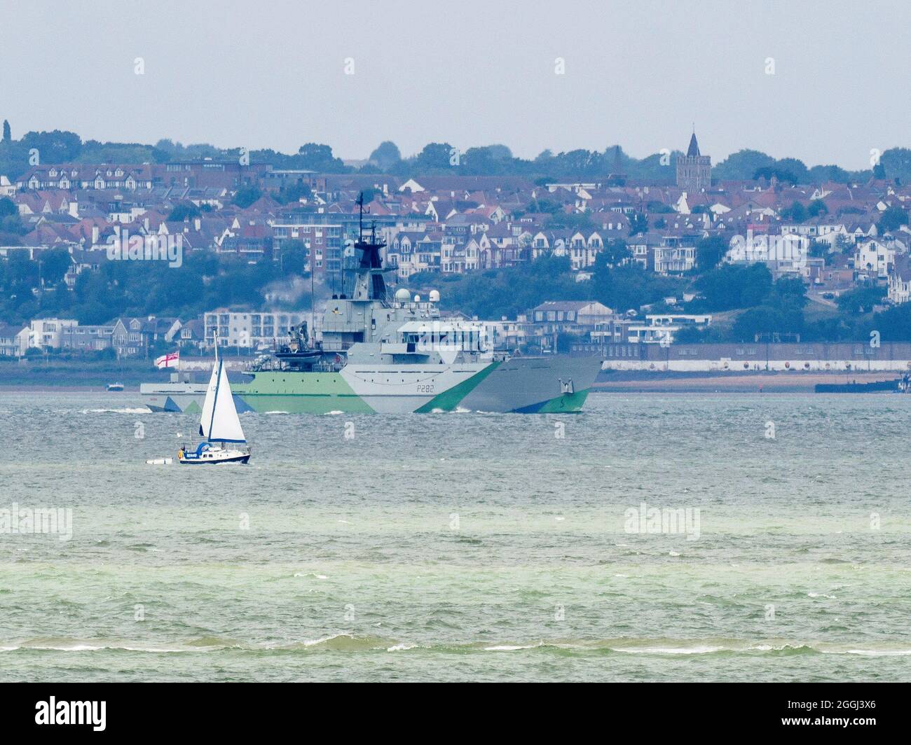 Sheerness, Kent, UK. 1st September, 2021. HMS Severn seen departing the ...