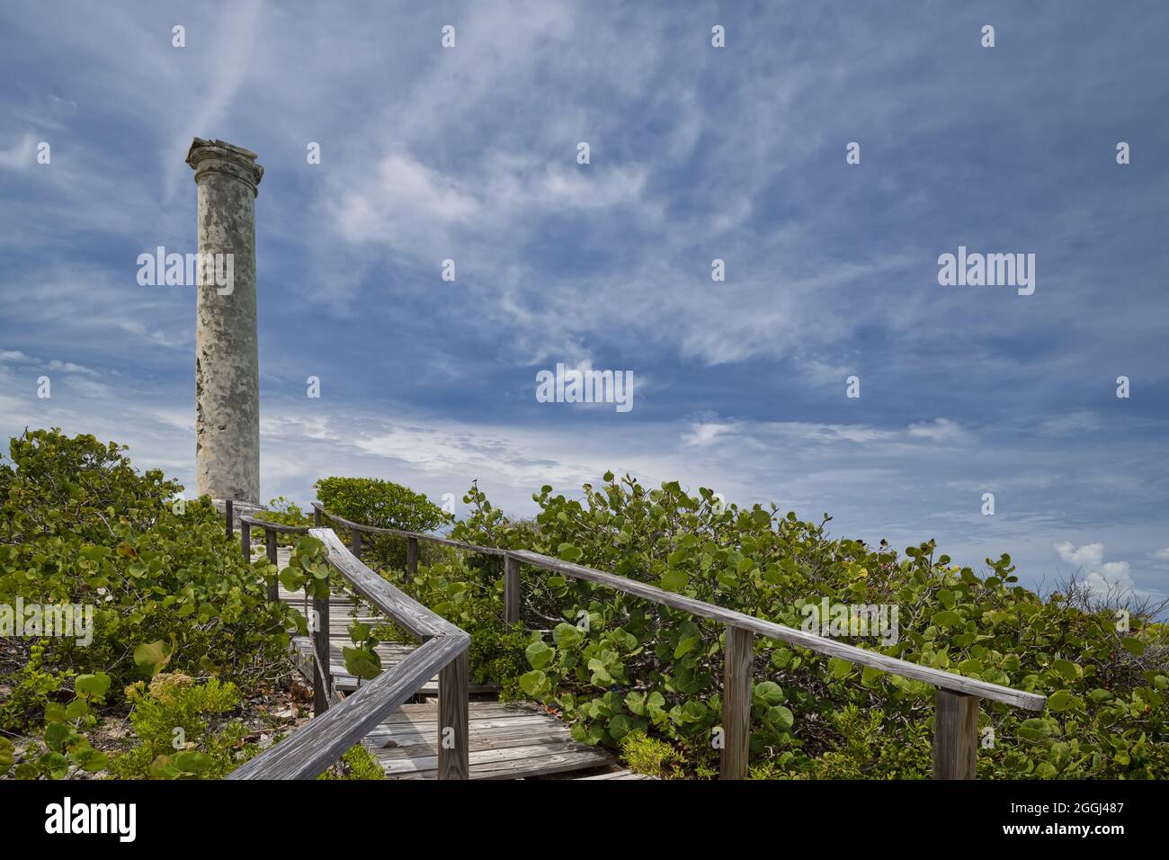 Salt Beacon on Little Exuma Stock Photo - Alamy