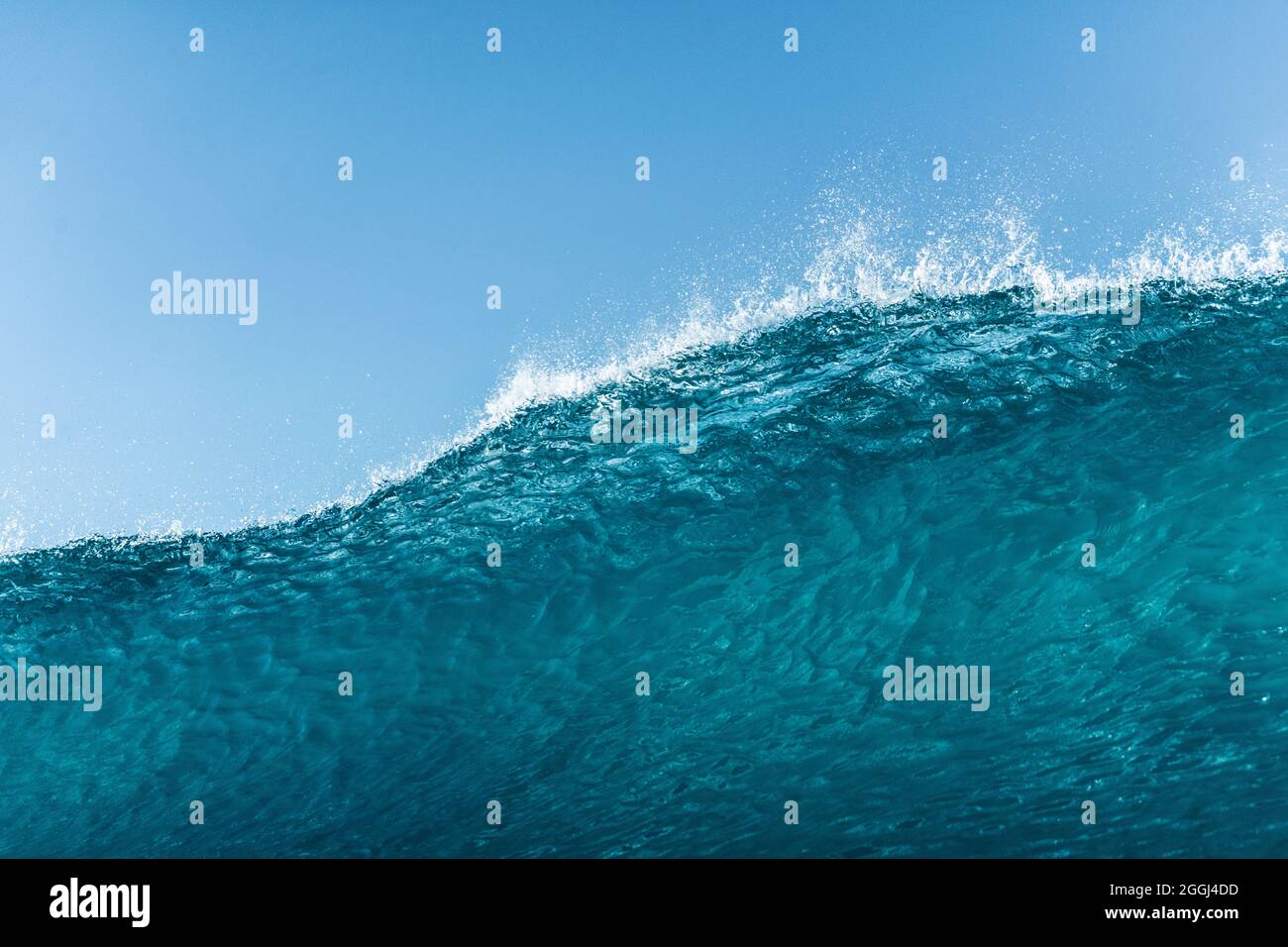 blue wave detail, from below Stock Photo - Alamy