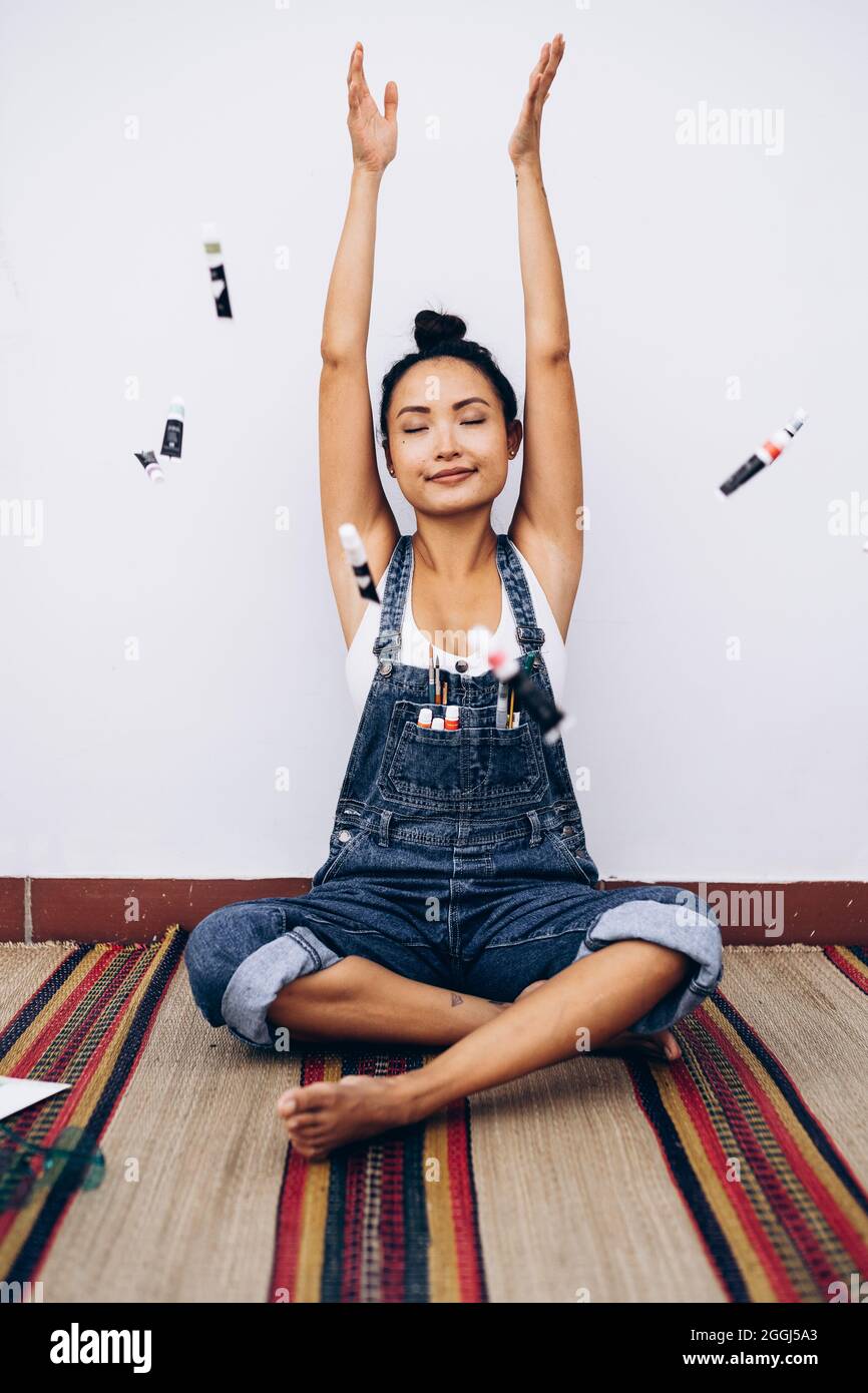 Dreamy Artist is having fun Stock Photo - Alamy