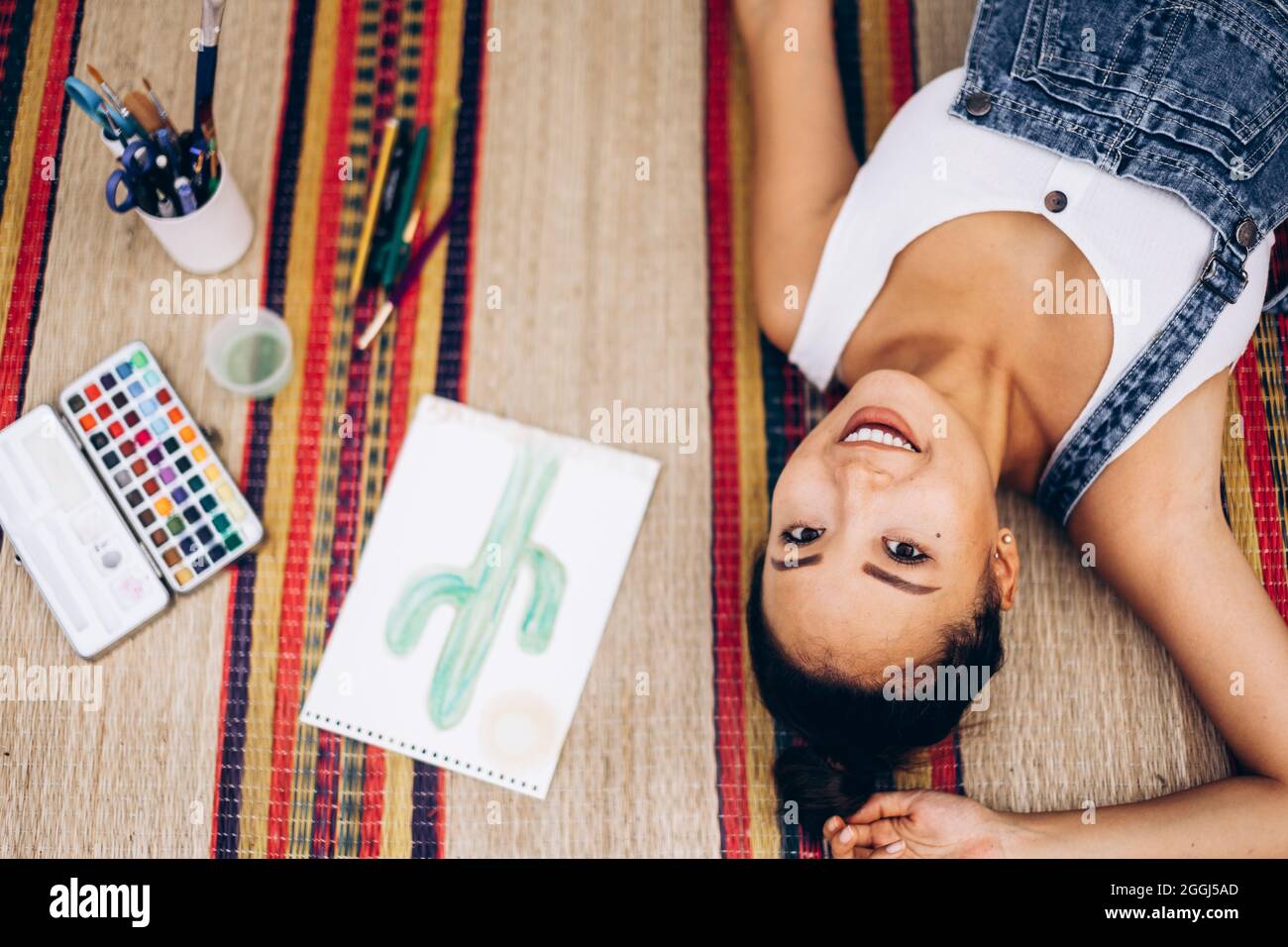 Dreamy Artist is having fun Stock Photo - Alamy
