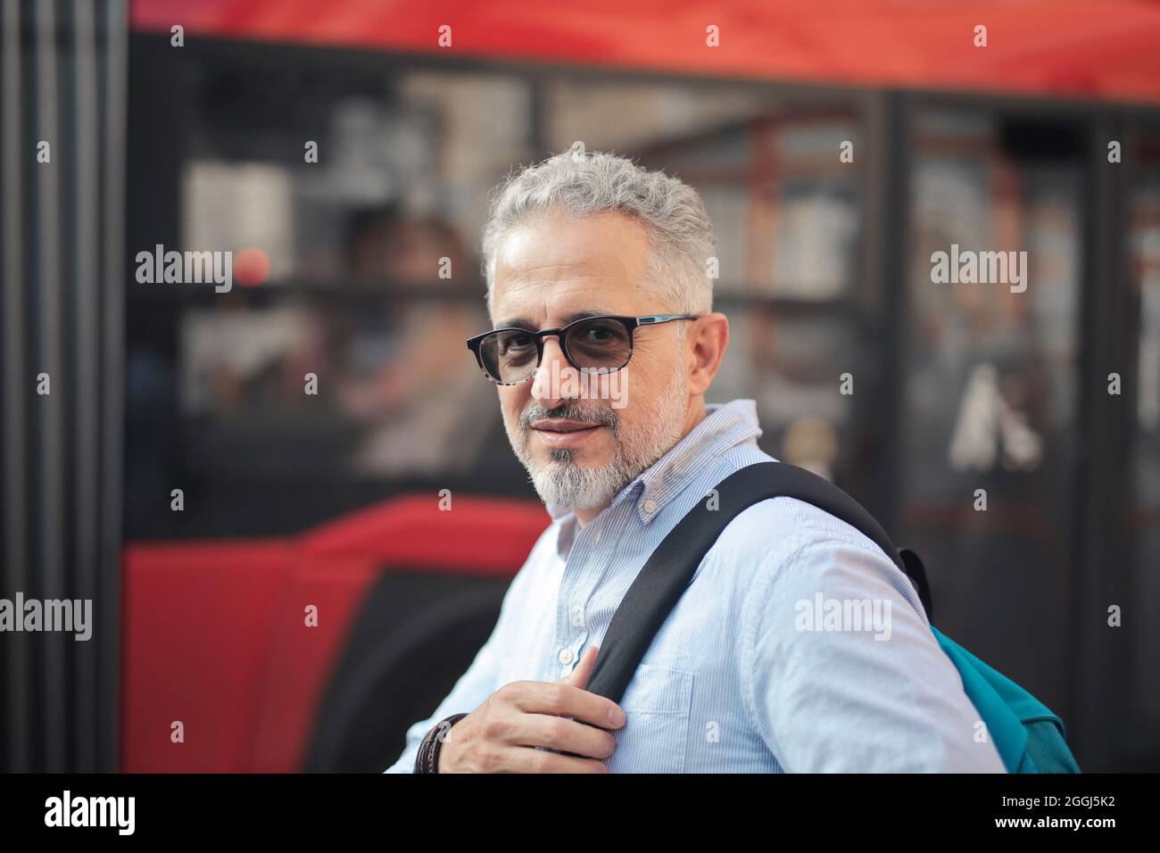 Bus and man hi-res stock photography and images - Alamy