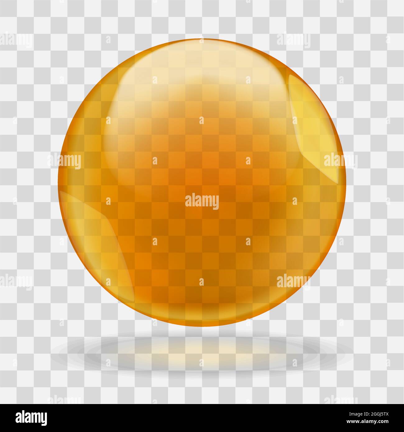 Golden oil translucent bubble or round drop with transparency Stock ...