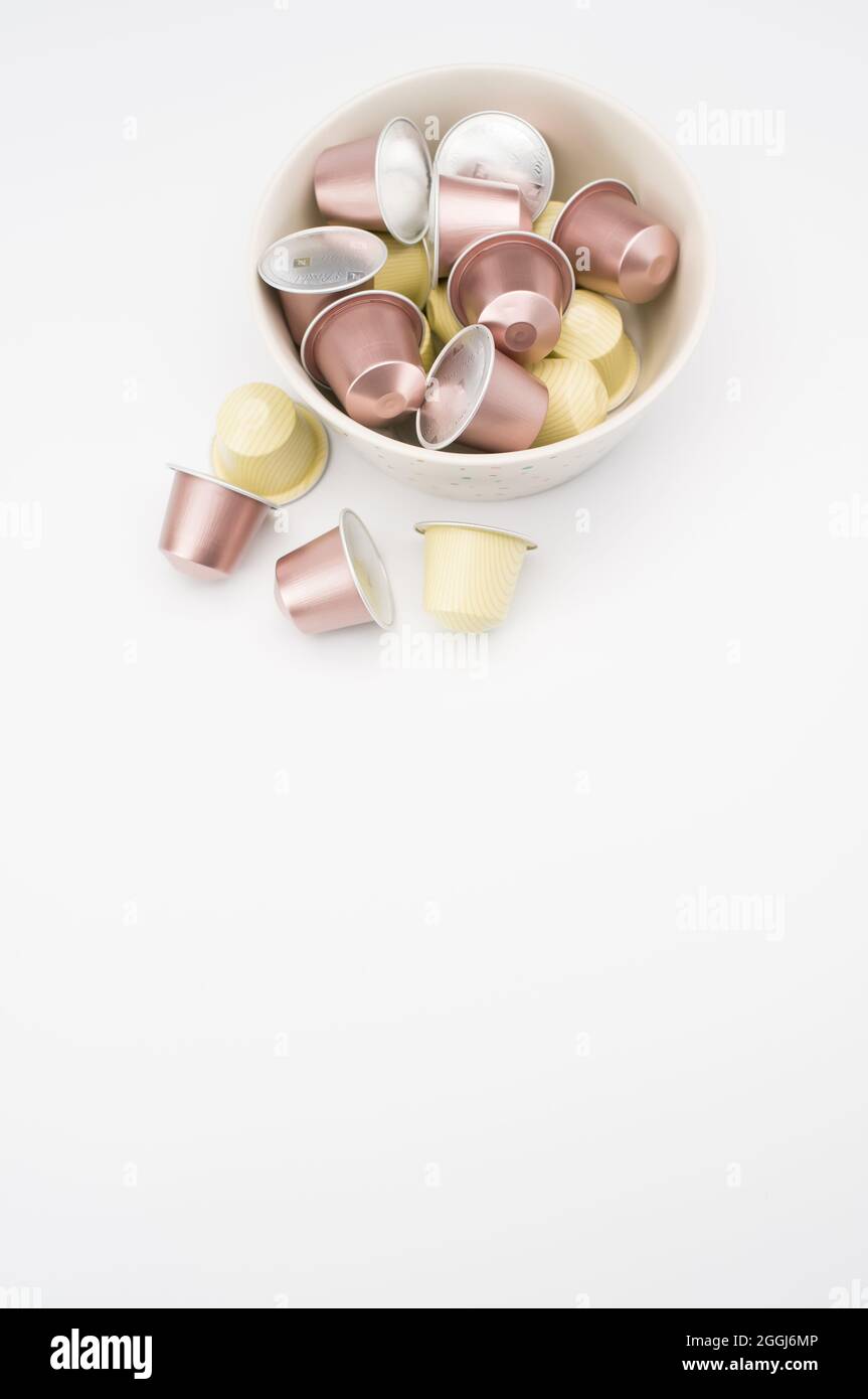 Nespresso system roast and ground coffee capsules with free text space ...