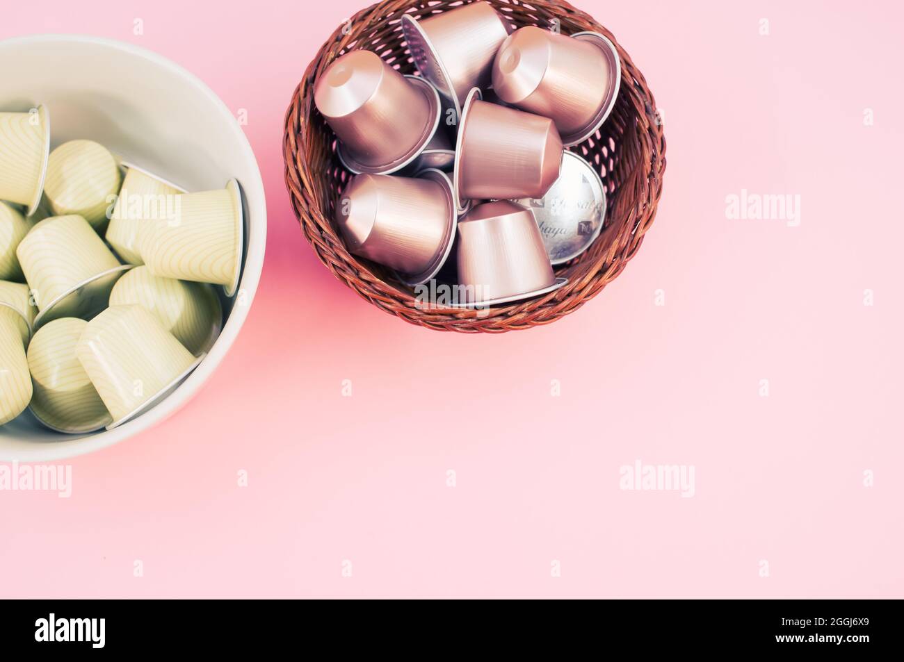 Nespresso system roast and ground coffee capsules with free text space ...