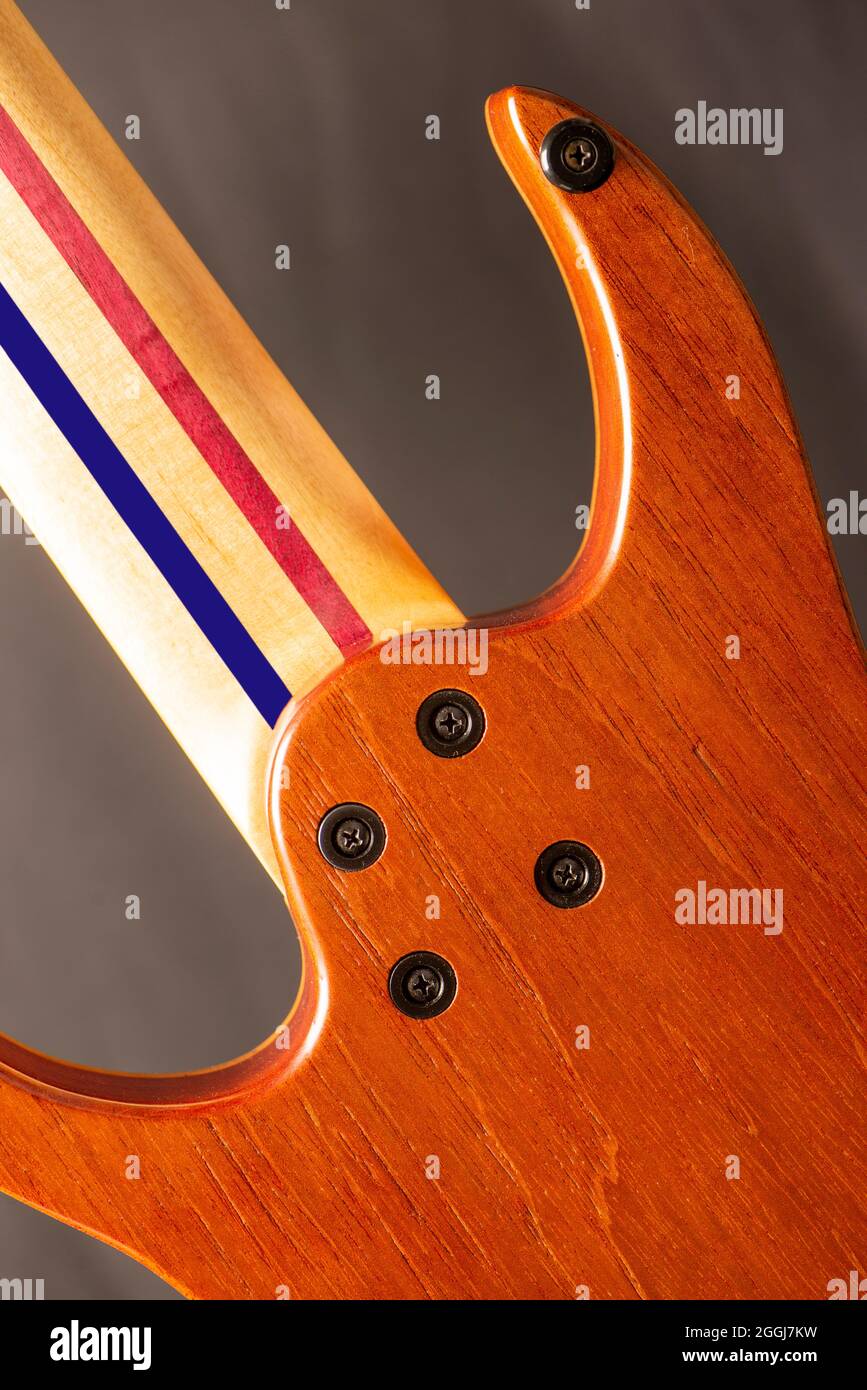 the back of the body and neck of a guitar Stock Photo - Alamy
