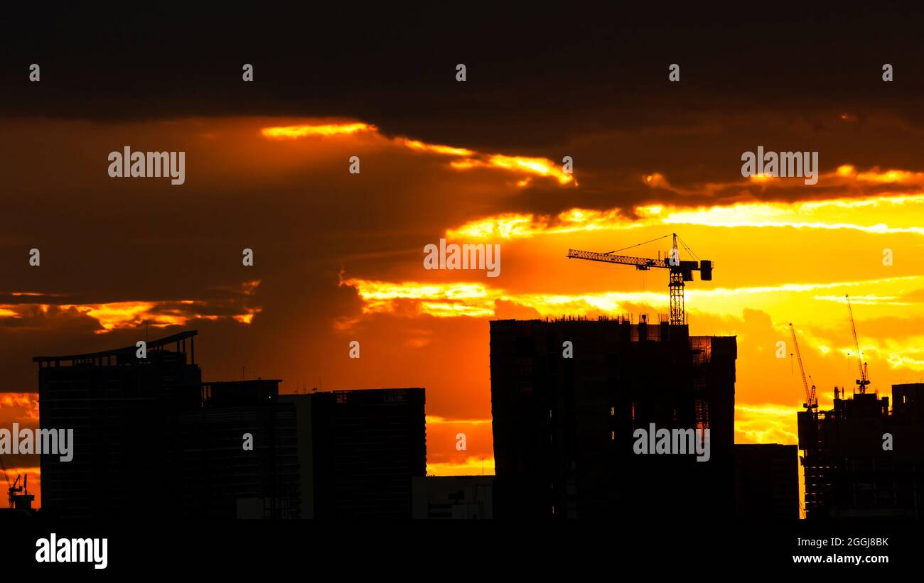 Construction site rain clouds hi-res stock photography and images - Alamy