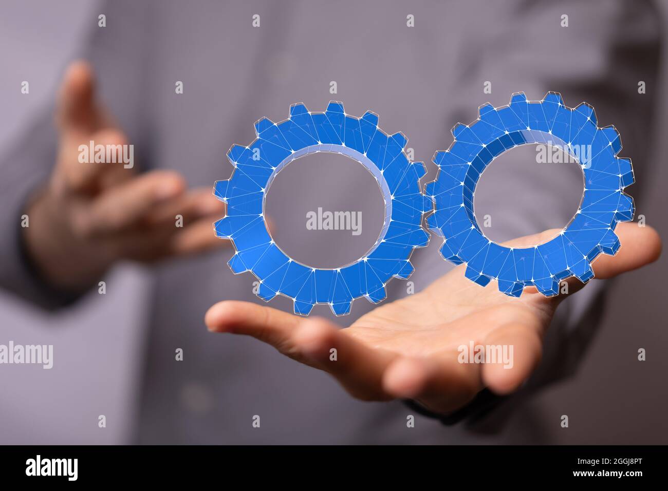 Gear Technology setting concept background Stock Photo - Alamy