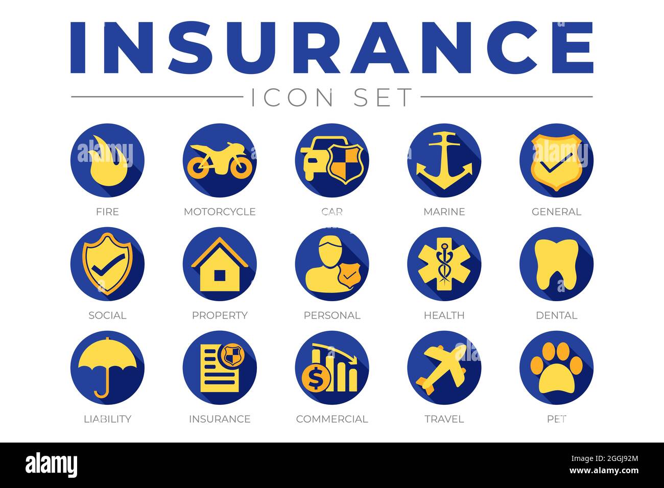 Yellow health insurance icon isolated Stock Vector Images - Alamy