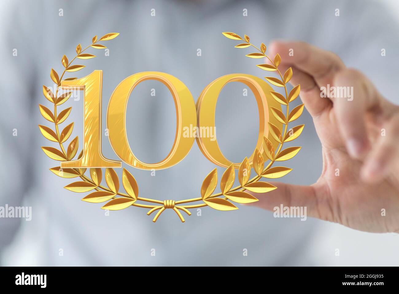 100 years badge hi-res stock photography and images - Alamy