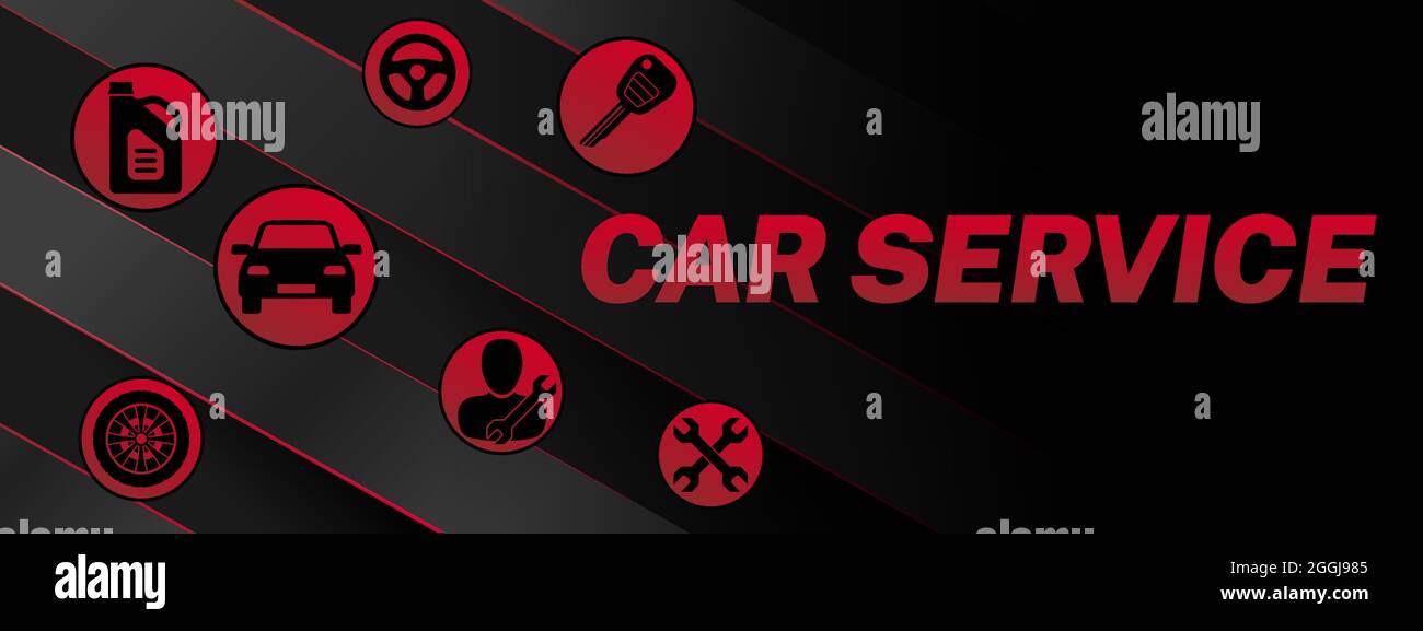 Red Black Car Service Banner Design Stock Vector Image & Art - Alamy
