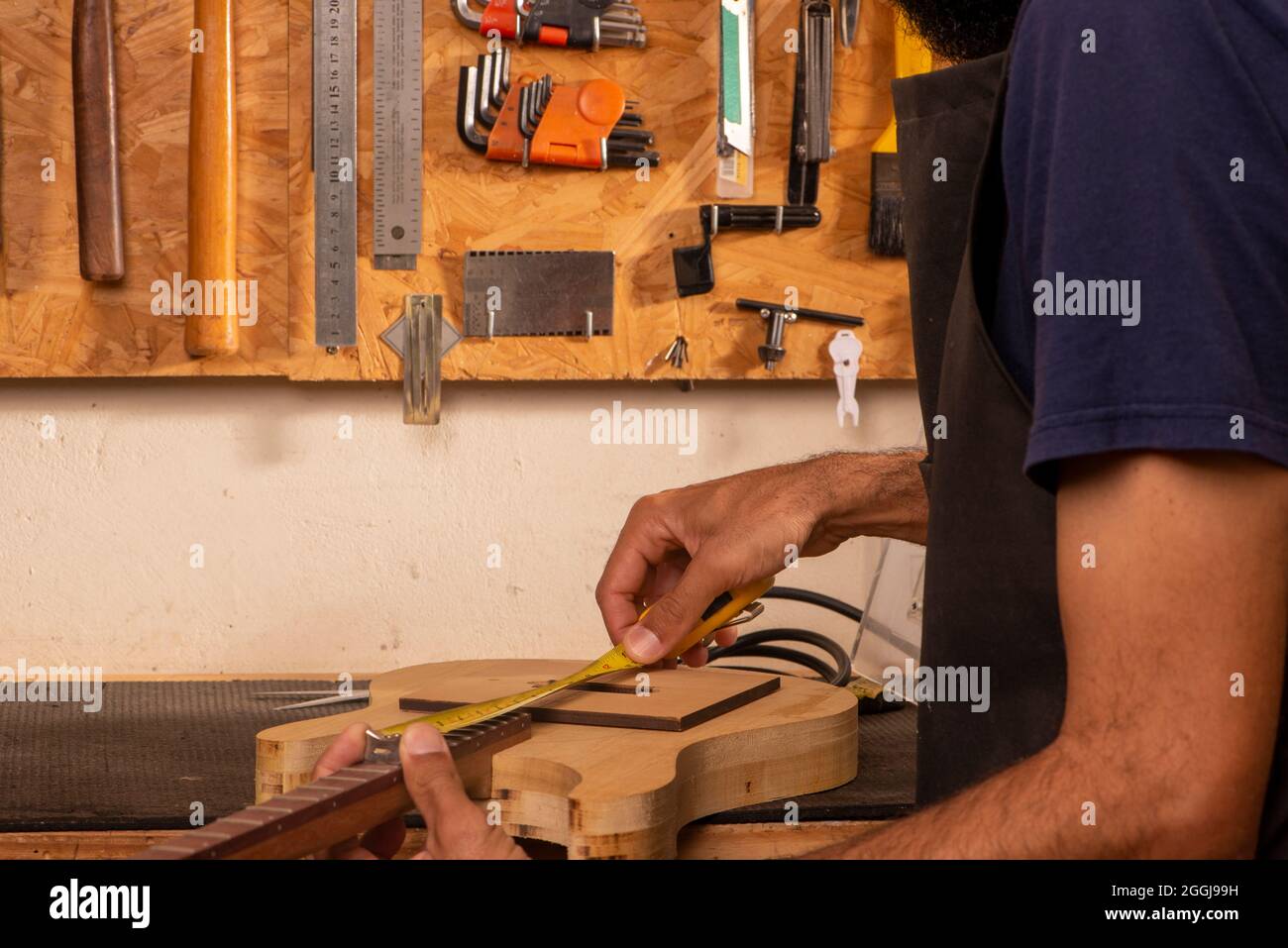 luthier working in his workshop Stock Photo - Alamy