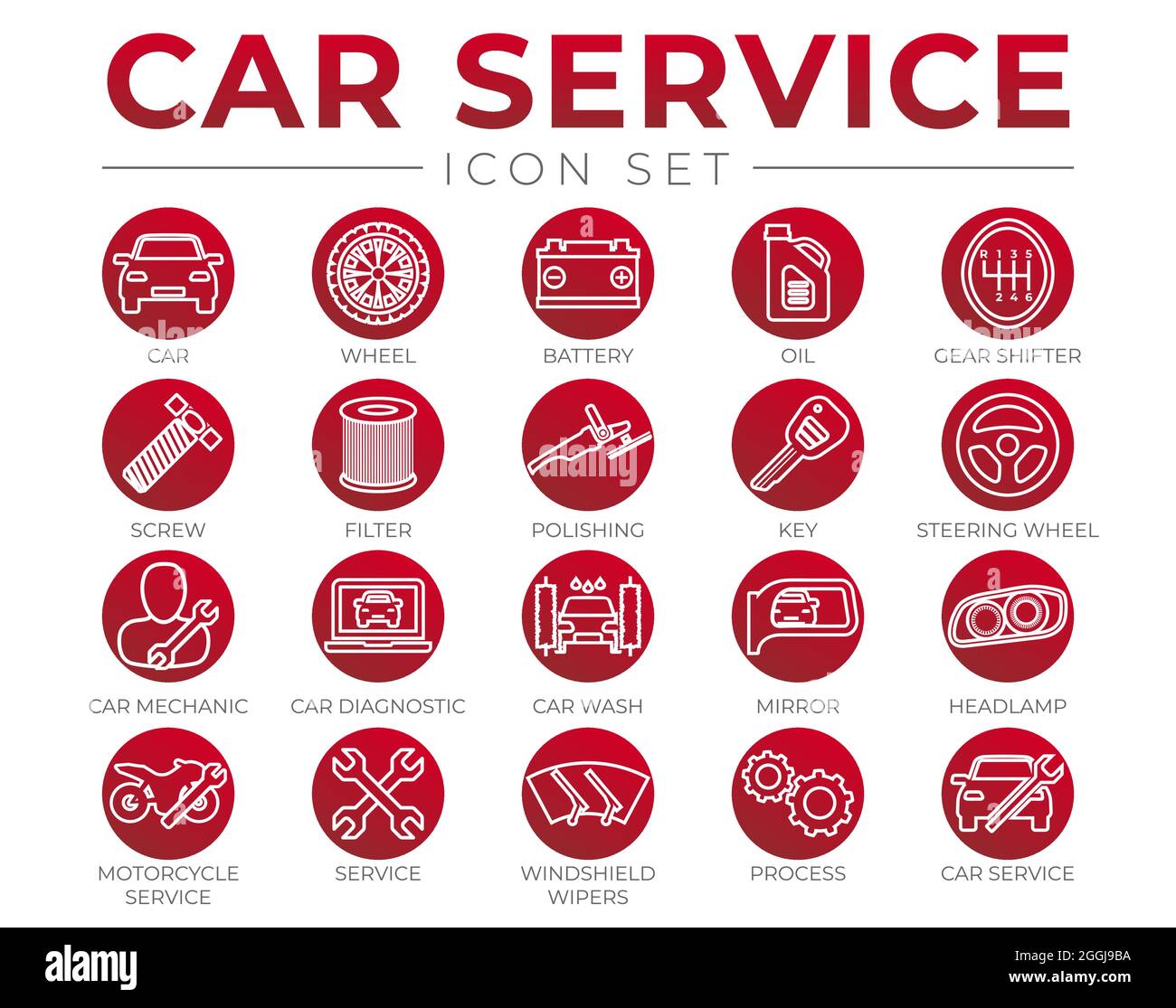Red Circle Car Logo