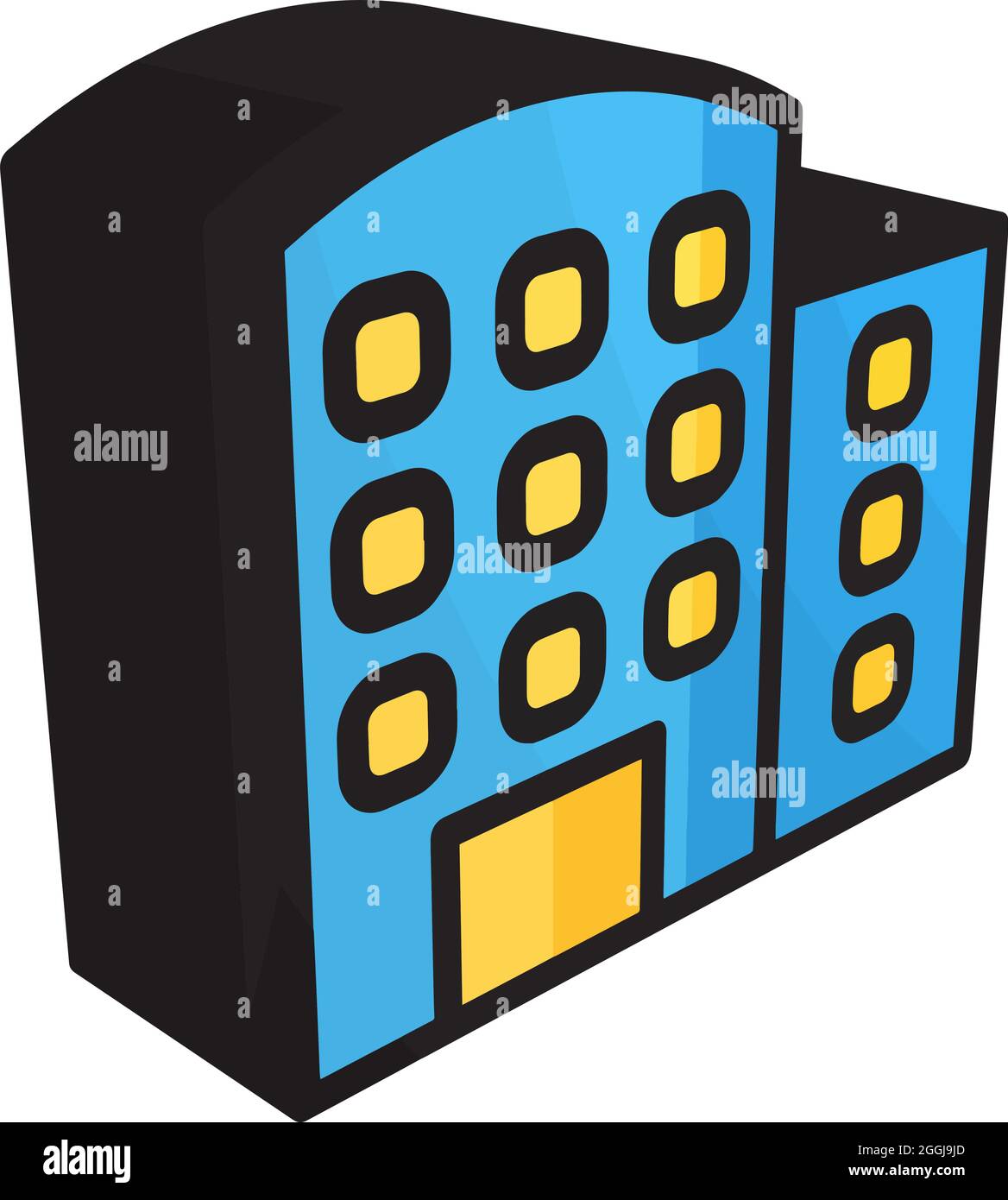 3D illustration vector and logo Building style. icon on white ...