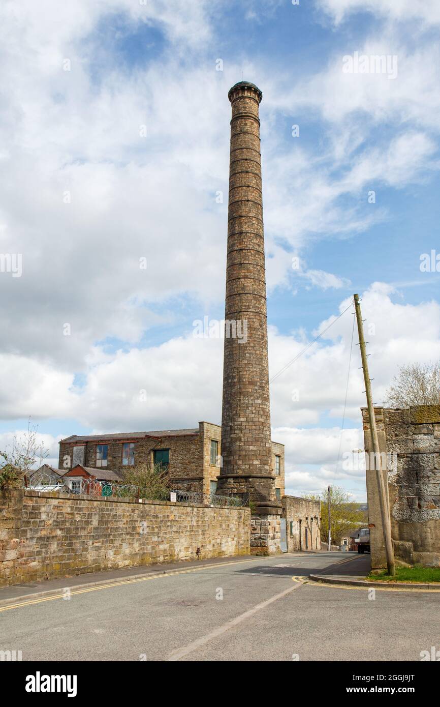 A former mill chimney in Burnley Stock Photo - Alamy