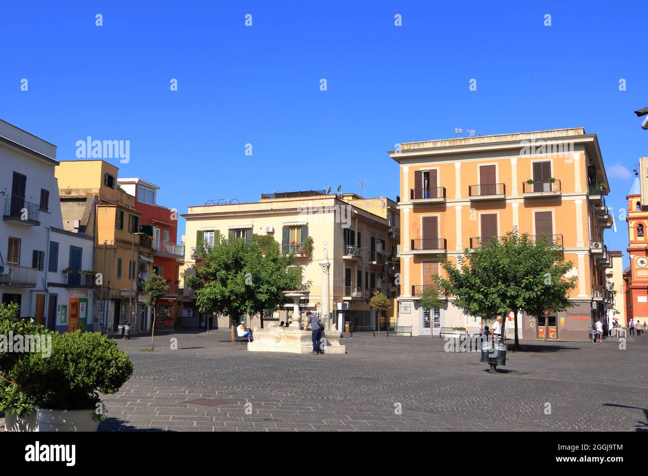 July 17 2021 - Pozzuoli, Italy: View of the typical residential ...