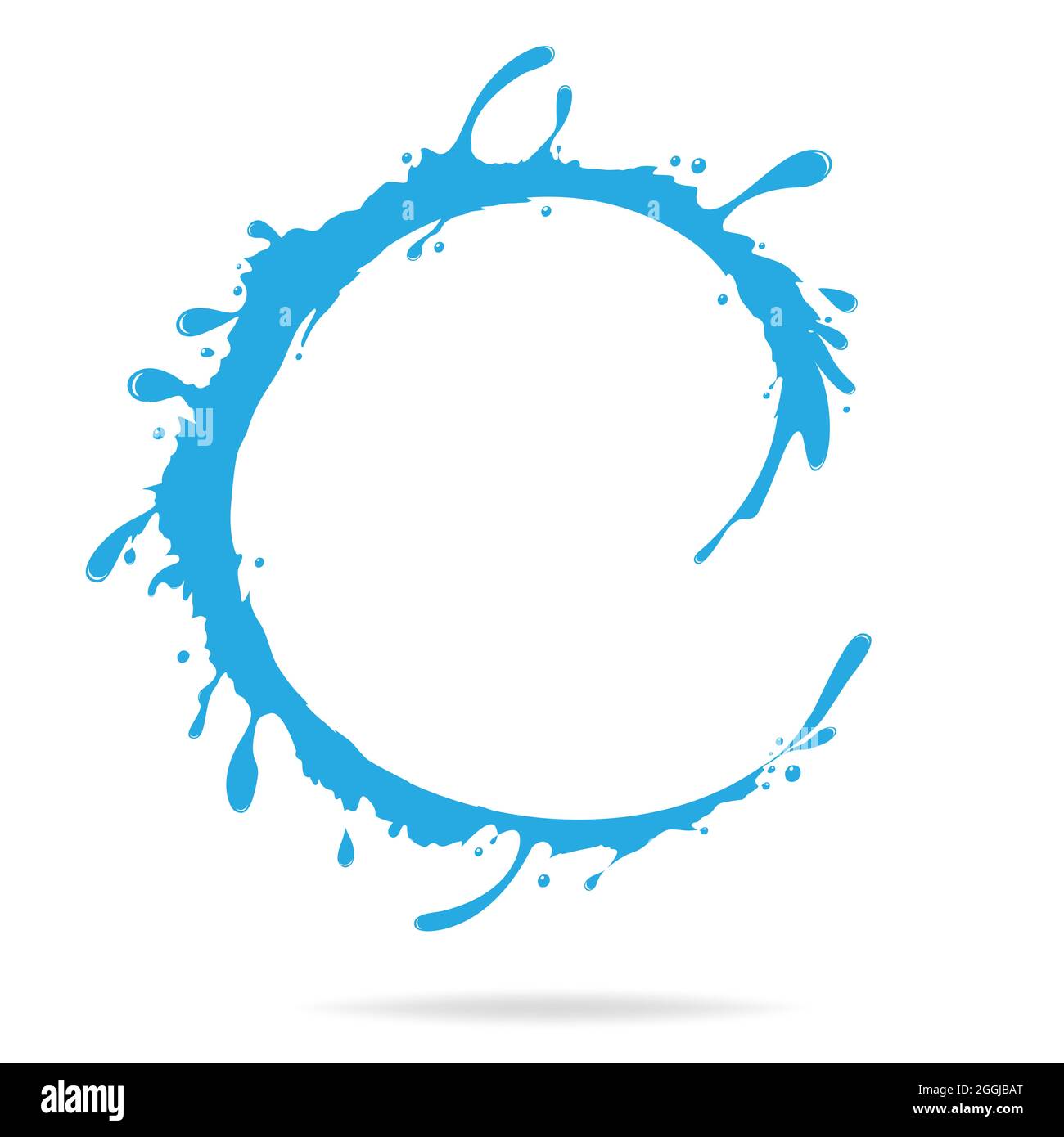 Water splash ring shape on the white background, vector illustration ...