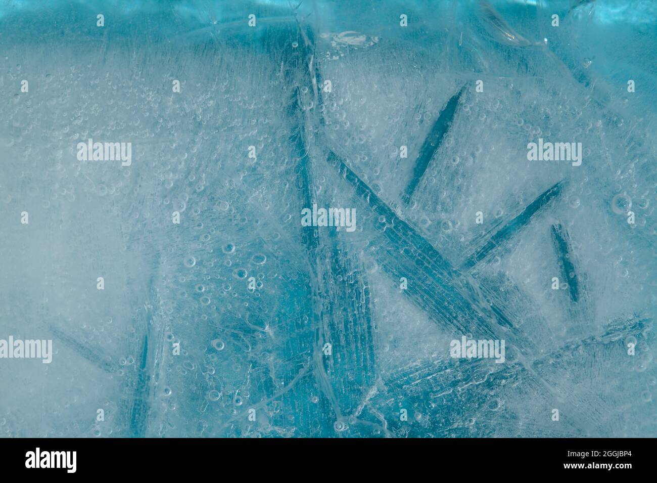 Ice texture with small round air bubbles trapped inside Stock Photo - Alamy