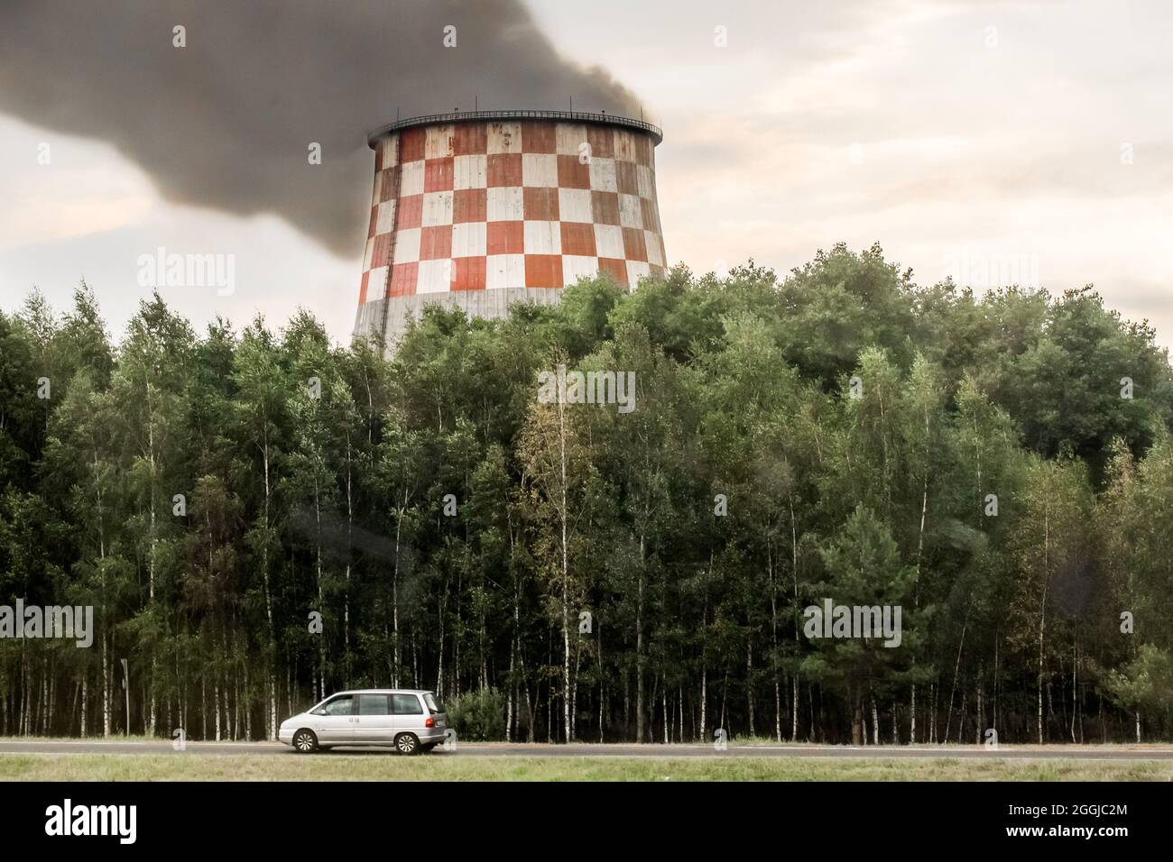 Dirty production in an industrial plant or enterprise with the release ...