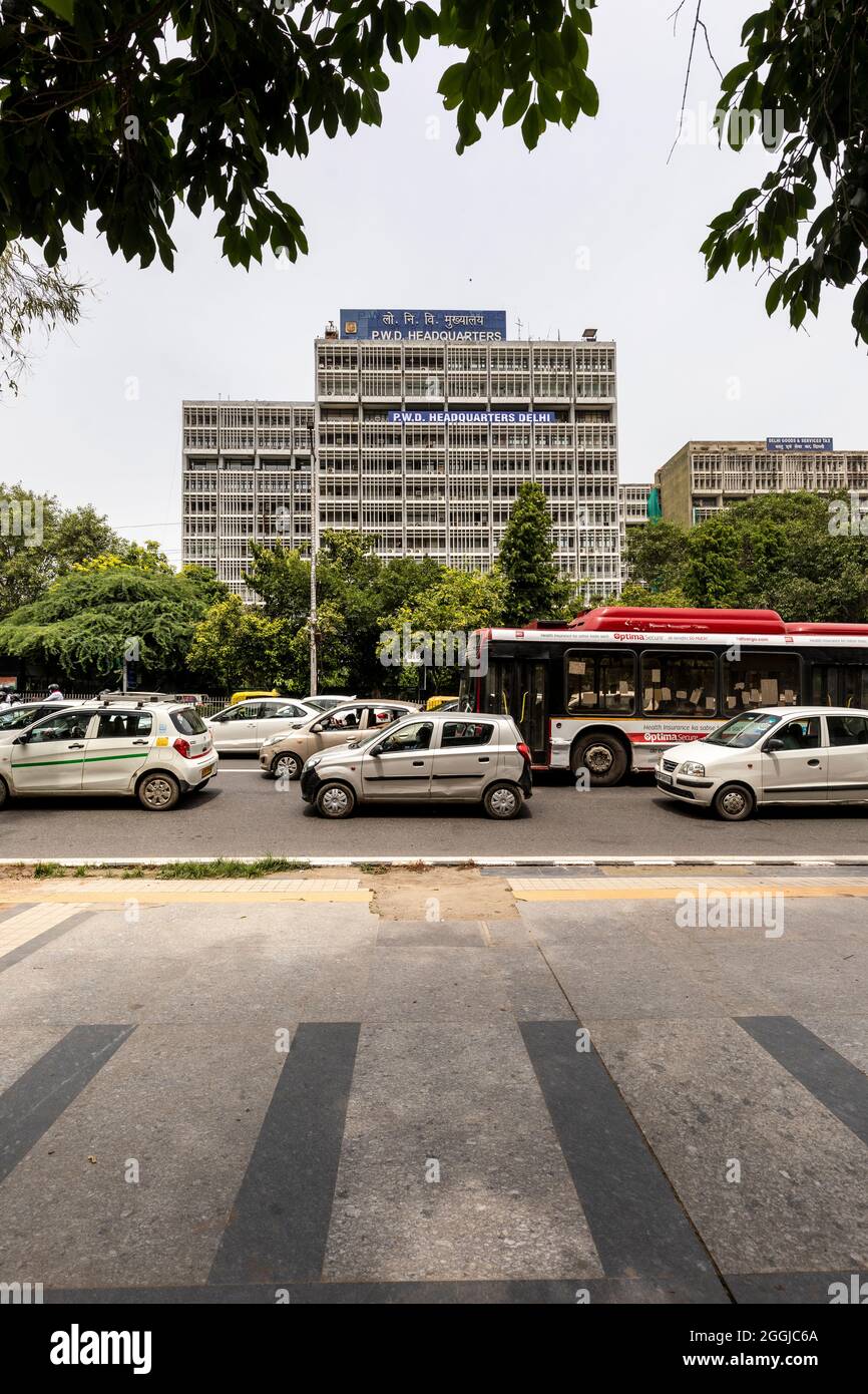 A view of the PWD headquarter office near the ITO crossing with heavy ...