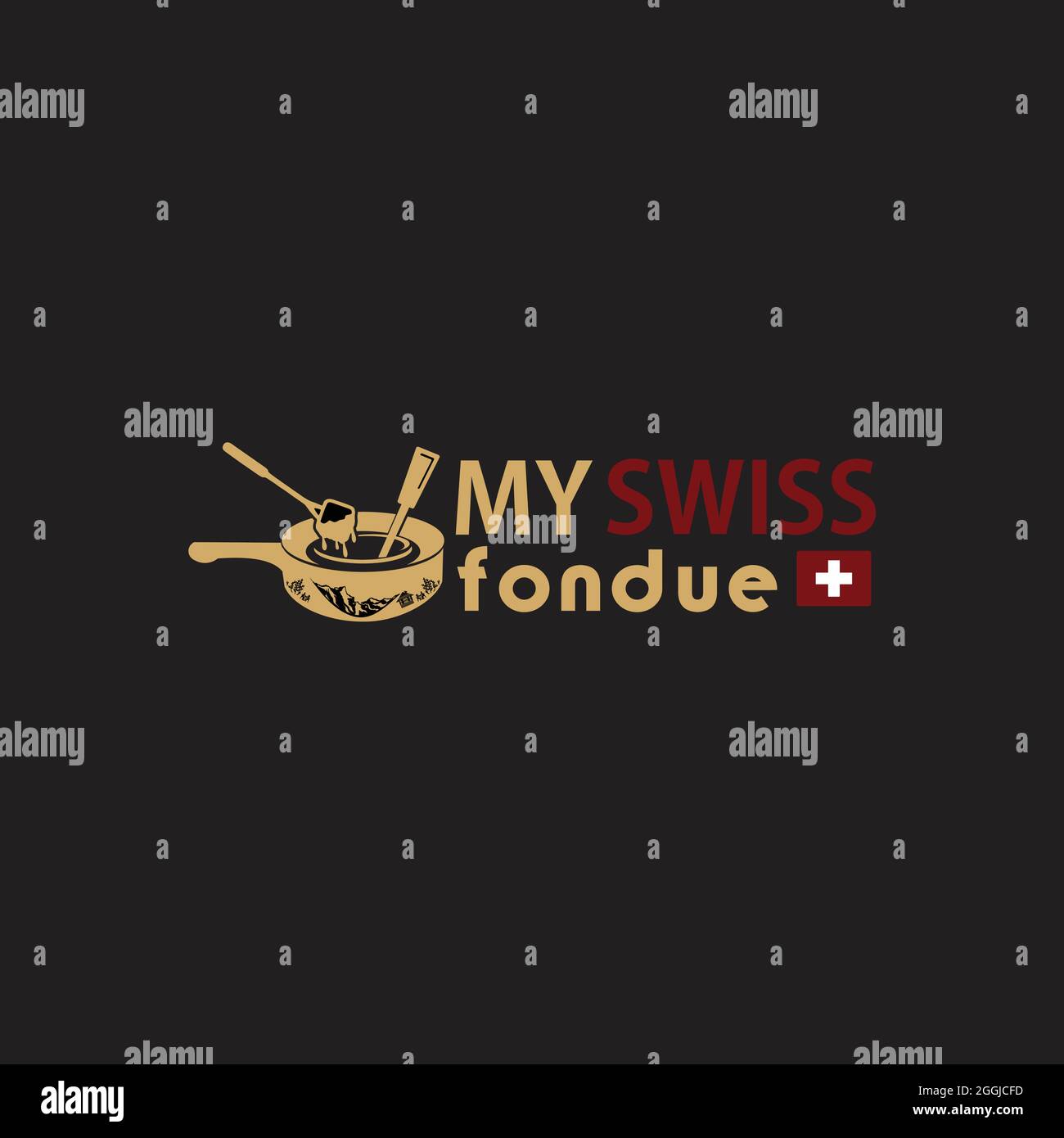my swiss fondue logo exclusive design inspiration Stock Vector Image ...