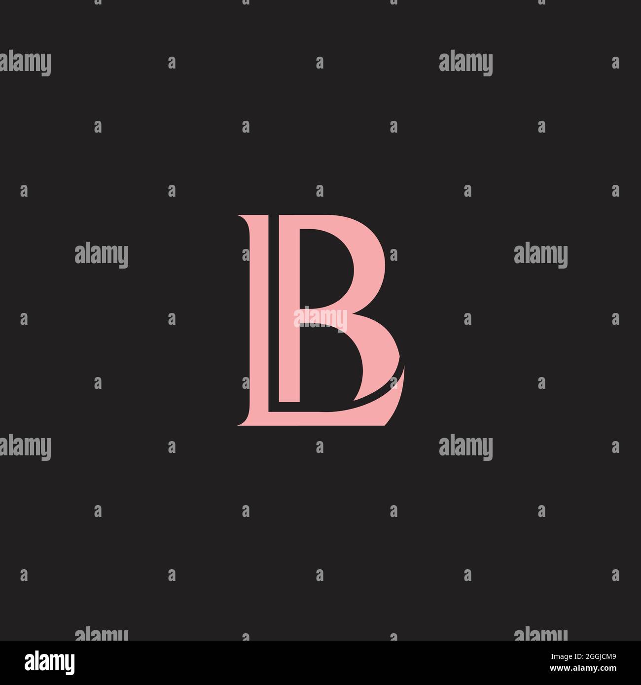 LB initial Love Pink logo exclusive design inspiration Stock Vector ...