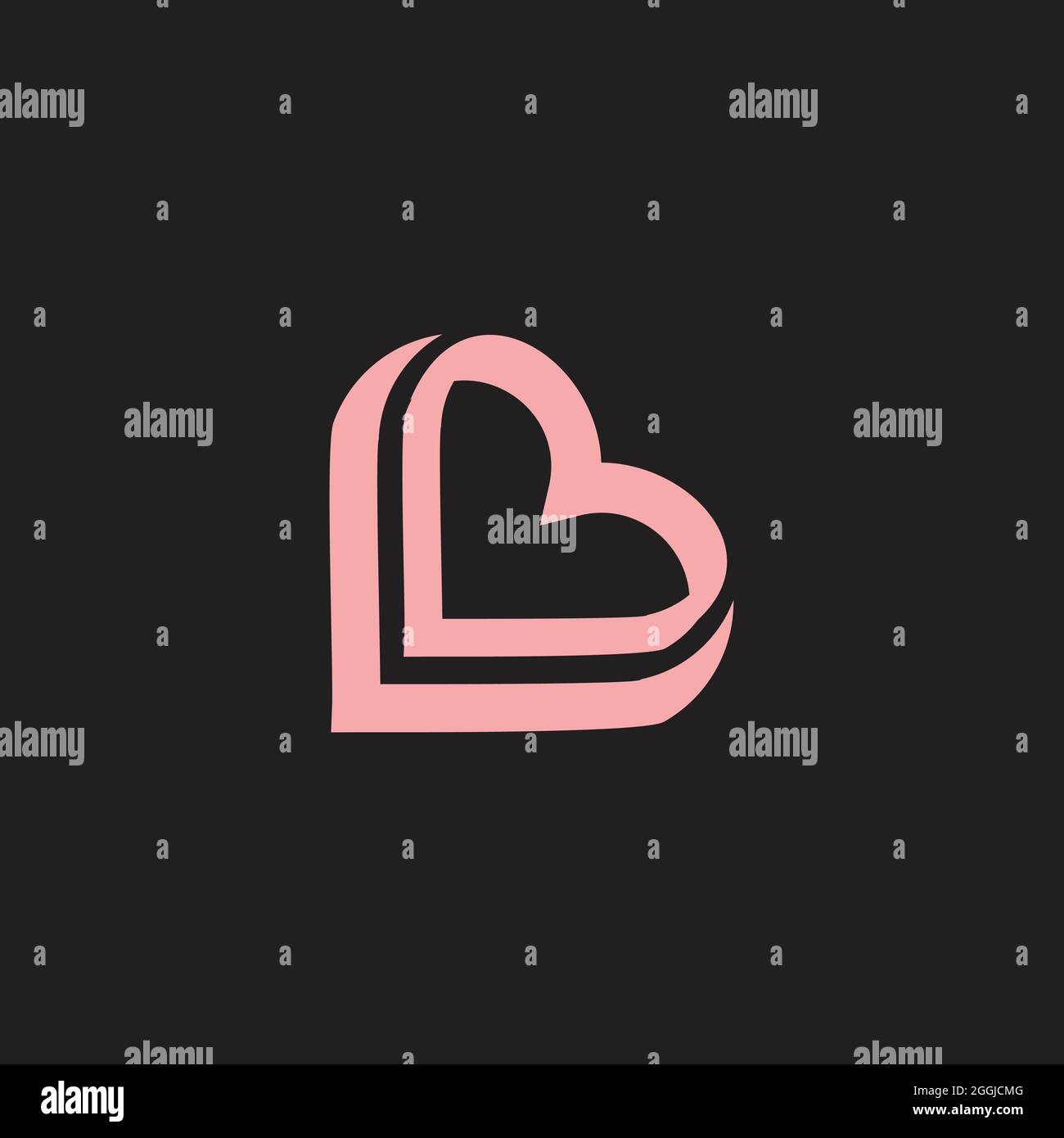 LB initial Love Pink logo exclusive design inspiration Stock Vector ...