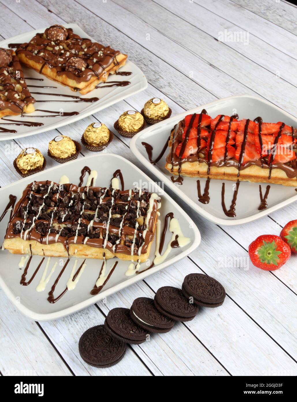 Waffle recipe hi-res stock photography and images - Alamy
