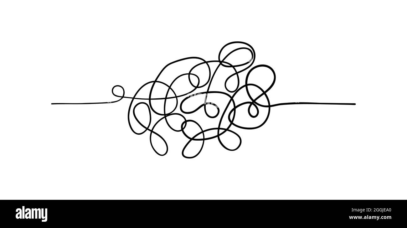 Vector random chaotic lines isolated on white background Stock Vector ...