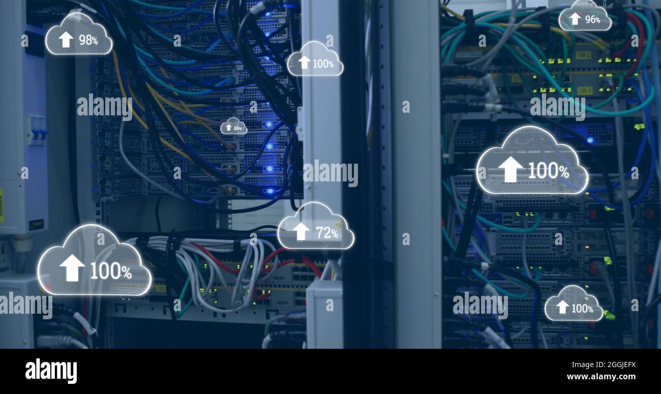 Upload progress clouds 4k Stock Photo - Alamy