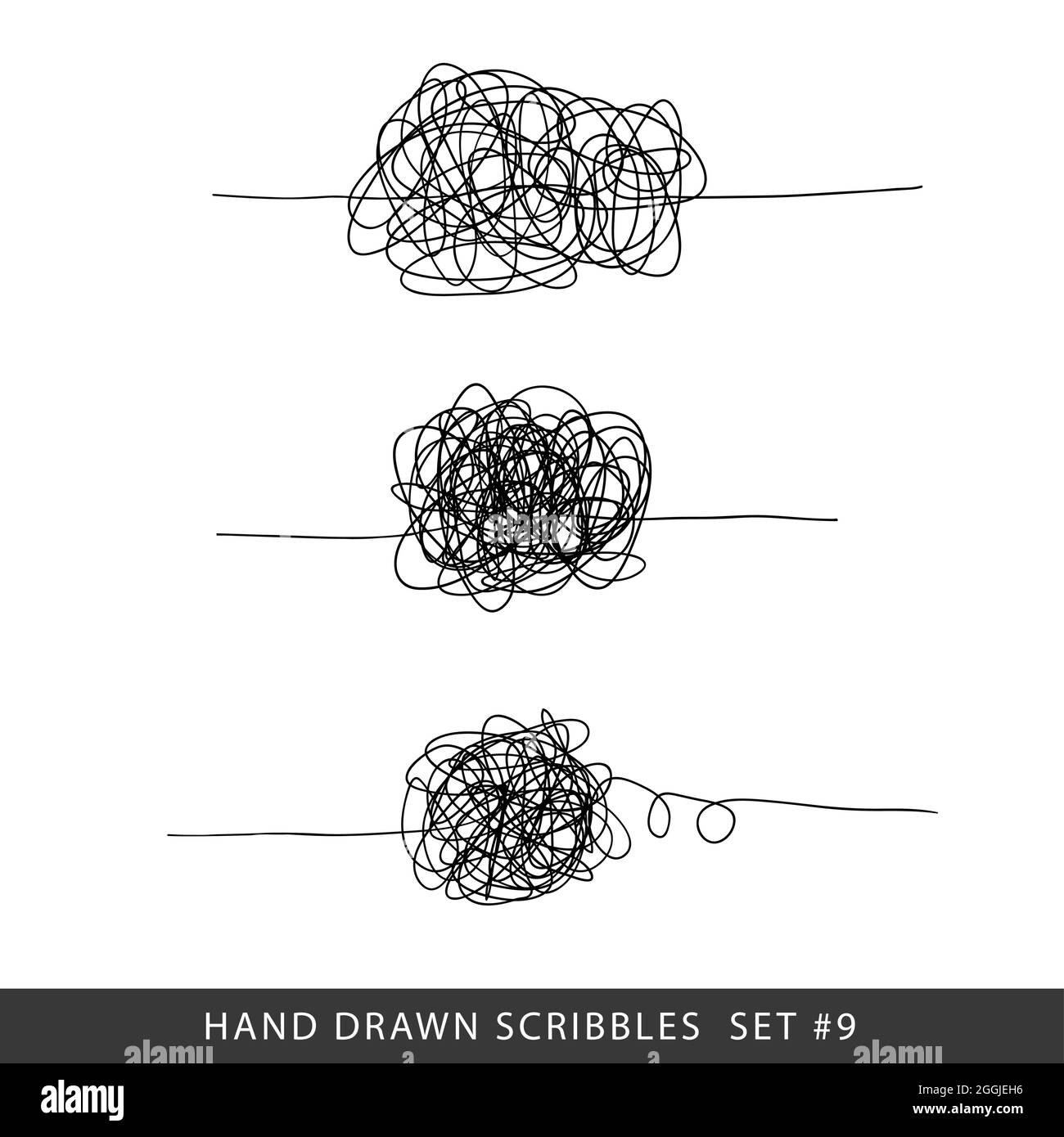 Vector Set of random chaotic lines Stock Vector Image & Art - Alamy