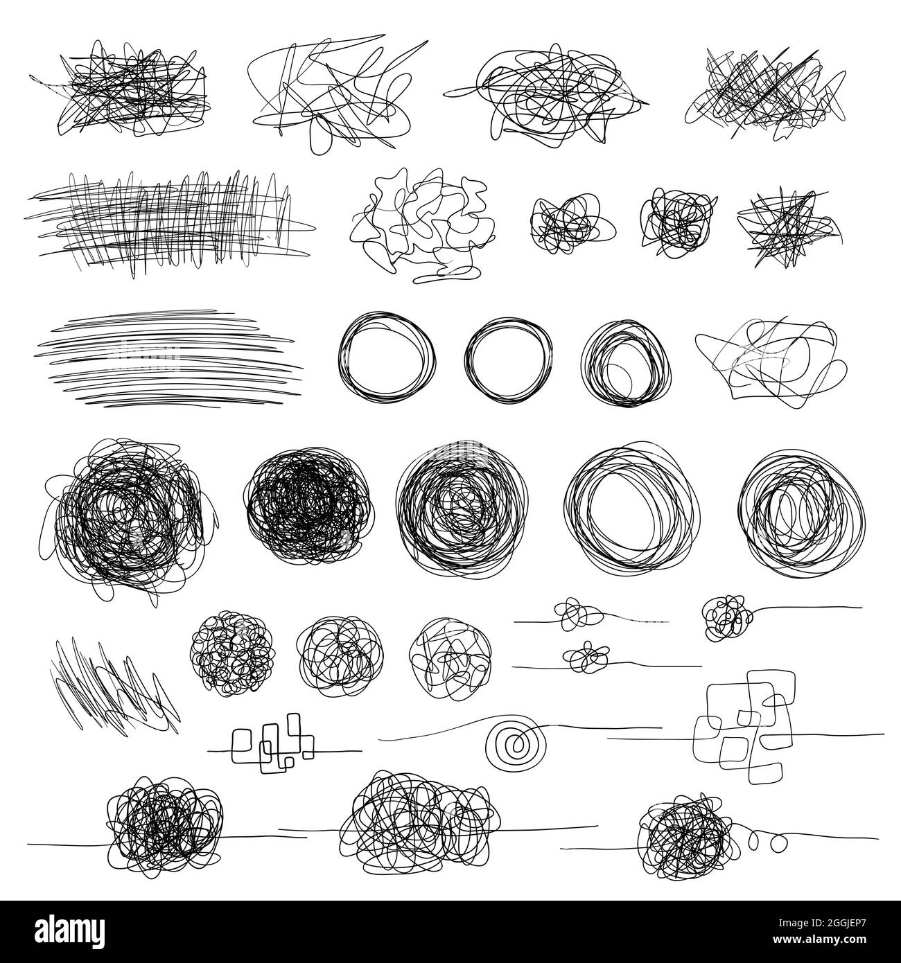 Hand drawn lines with knot Cut Out Stock Images & Pictures - Alamy