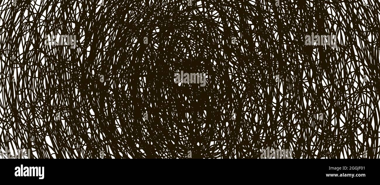 Abstract scribble, chaos doodle pattern. Hand drawn scrawl sketch ...