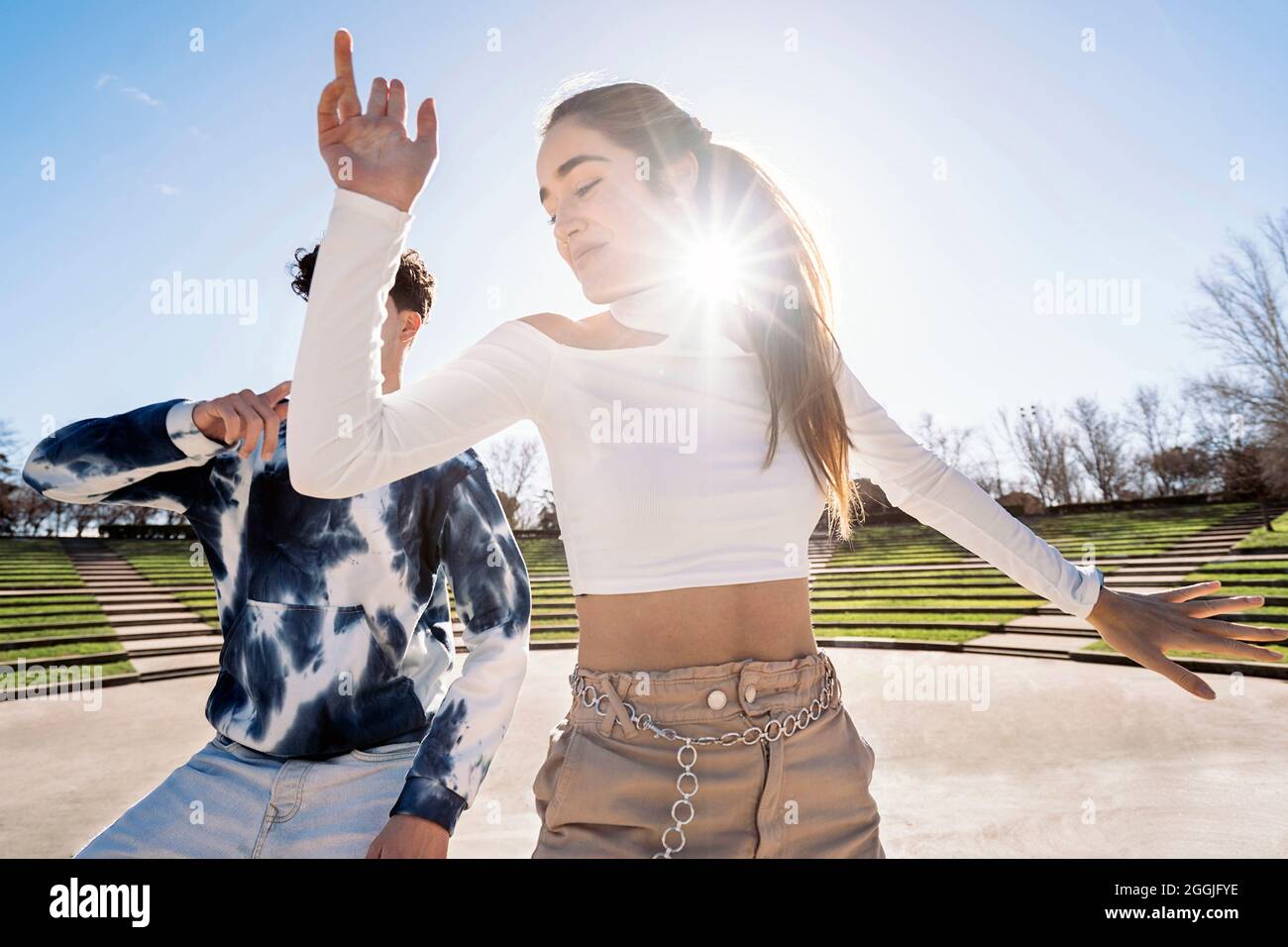 Stock photo of cool girl doing dance moves and having fun Stock Photo ...
