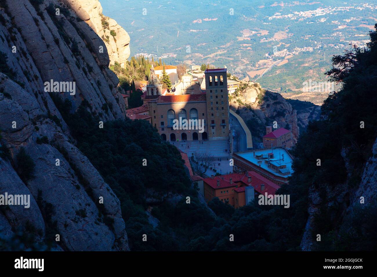 Abbey of Montserrat . Mountain monastery in Catalonia Spain Stock Photo ...