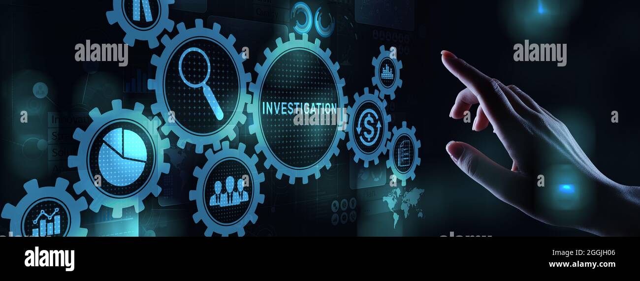 Investigation inspection audit business concept on virtual screen Stock ...