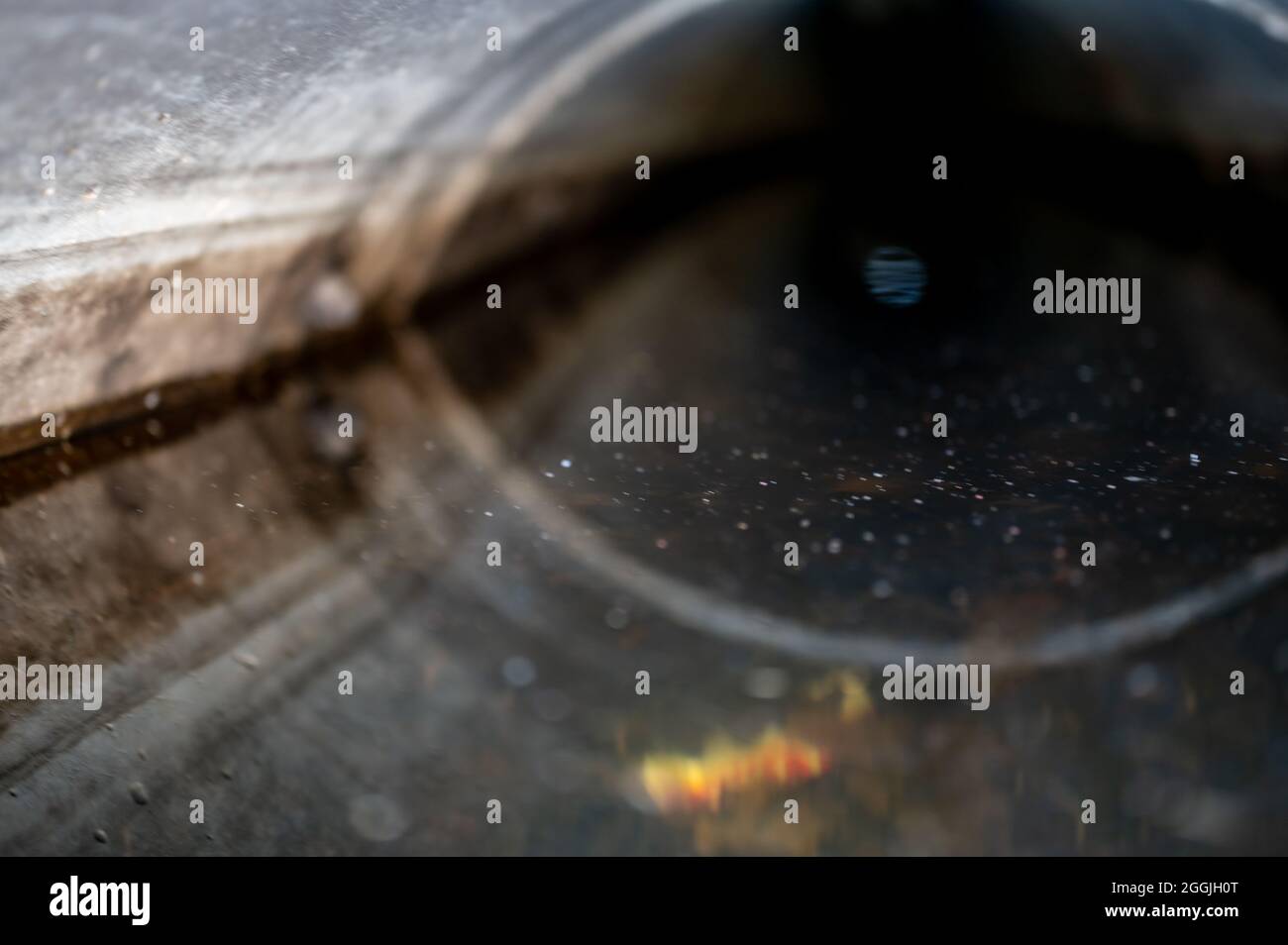 water surface level view from inside a concrete culvert Stock Photo - Alamy