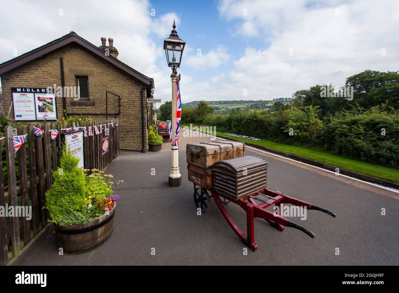Oakworth railway station was built by the Keighley and Worth Valley ...