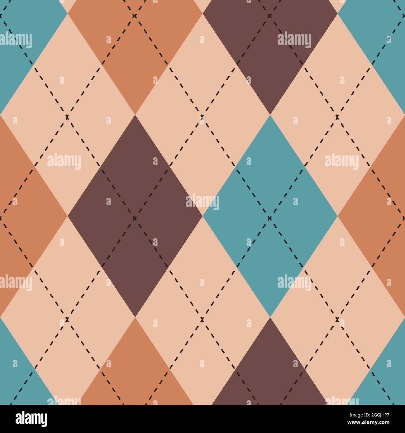 Classic argyle seamless vector pattern background. Geometric blue ...