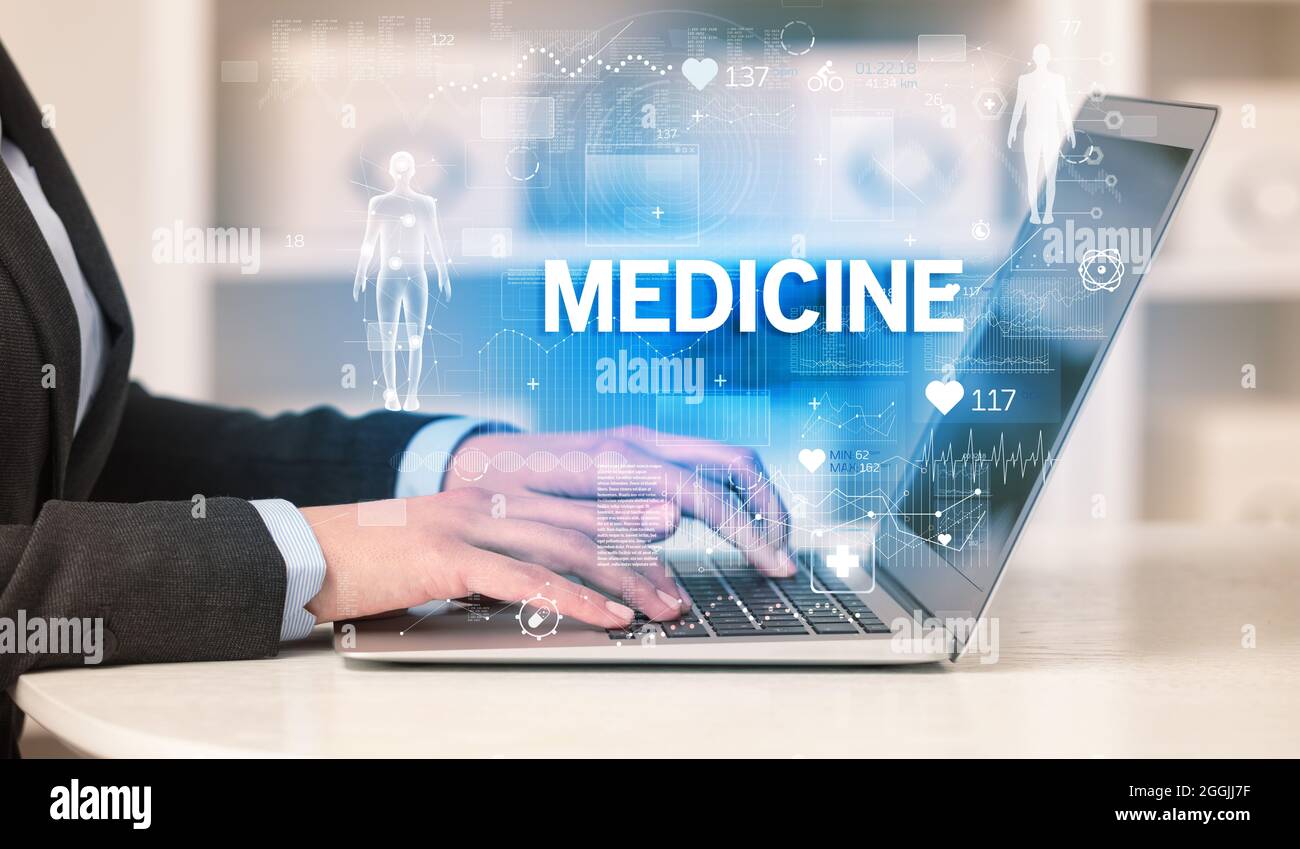 Doctor working a health check Stock Photo - Alamy