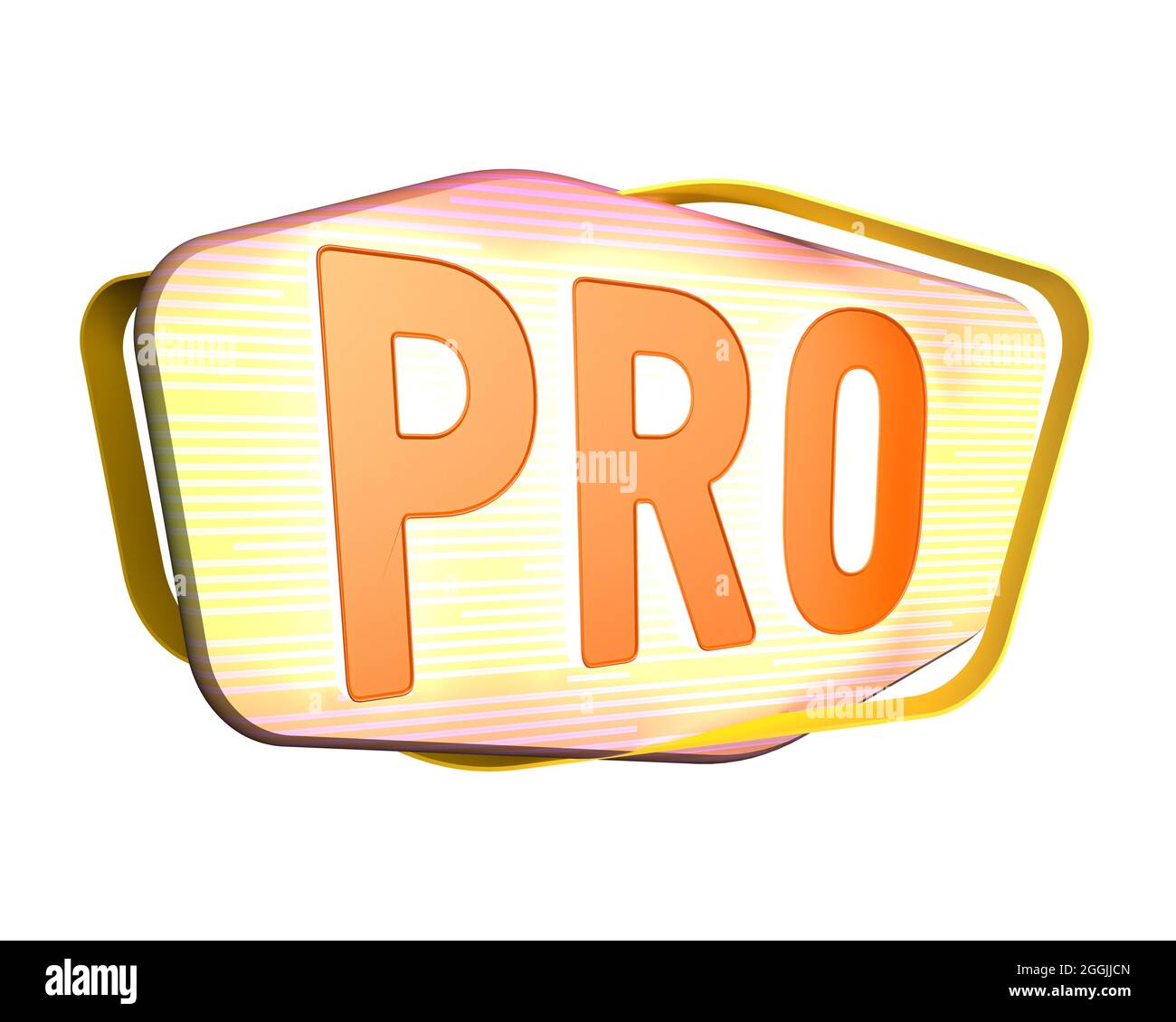 badge with the word pro isolated on white. 3d rendering Stock Photo - Alamy