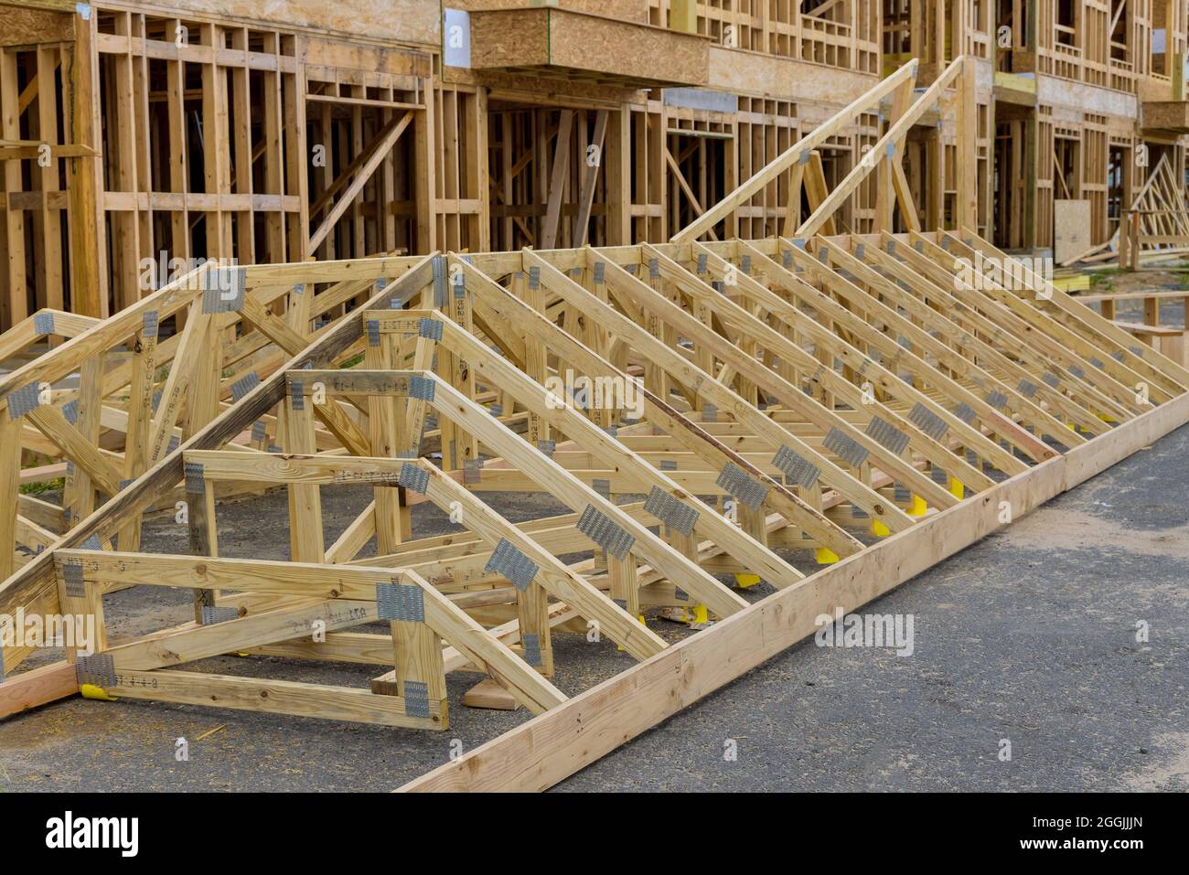 Stack of group in new construction materials for buildings Stock Photo ...