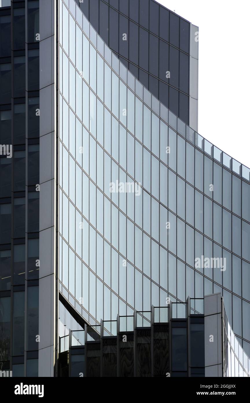 Abstract of modern building architecture with reflective glass windows ...